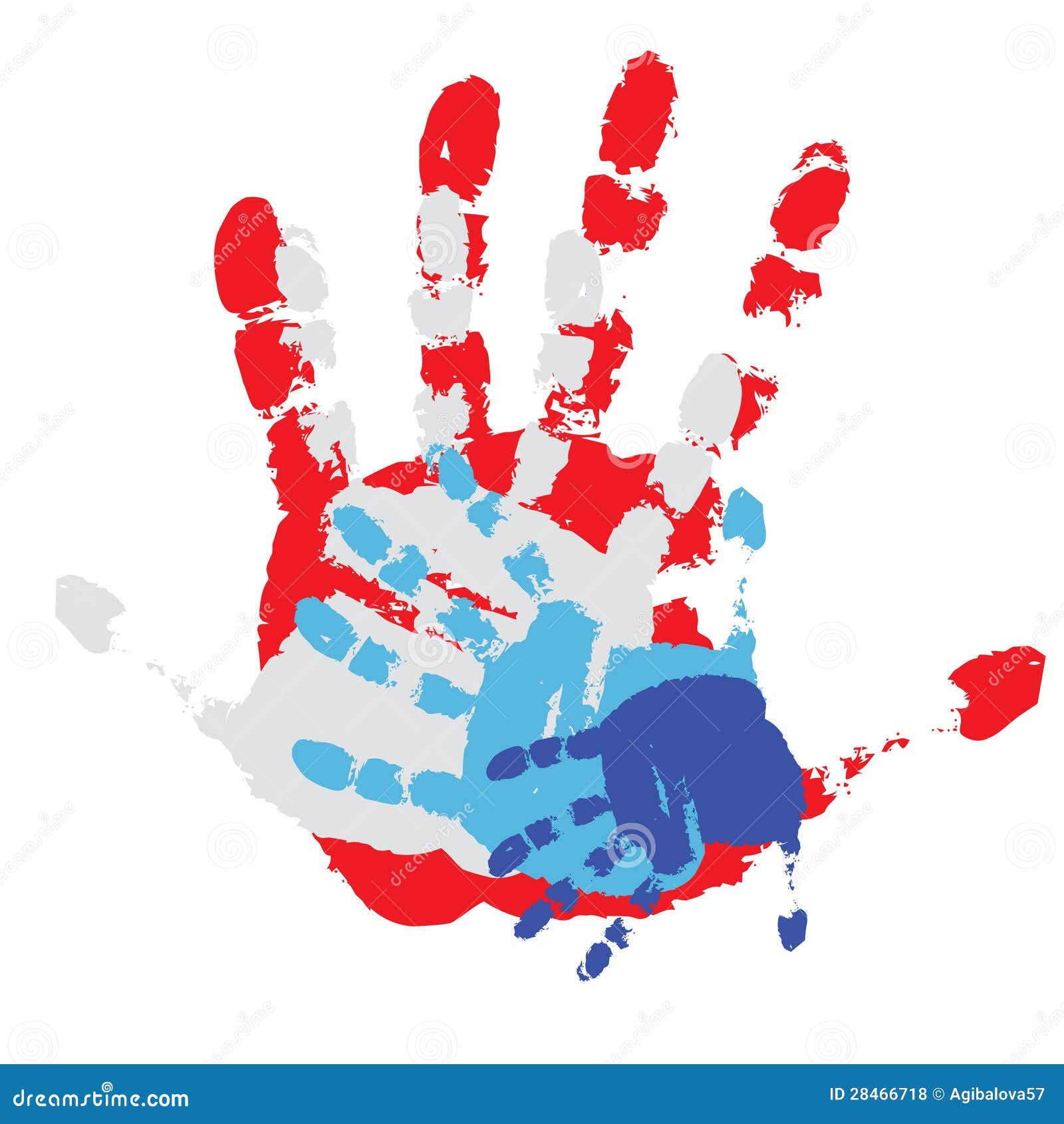 Four Prints of a Human Hand.Vector Illustration Stock Vector ...