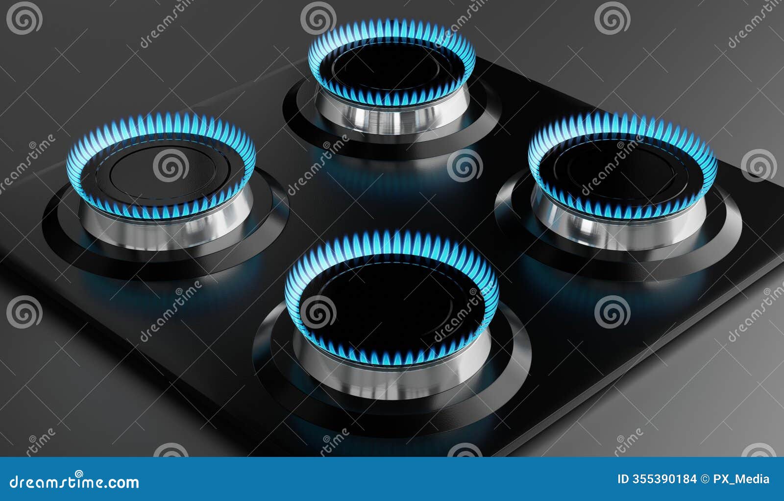 Four Propane Butane Gas Burner Flames Royalty-Free Illustration ...