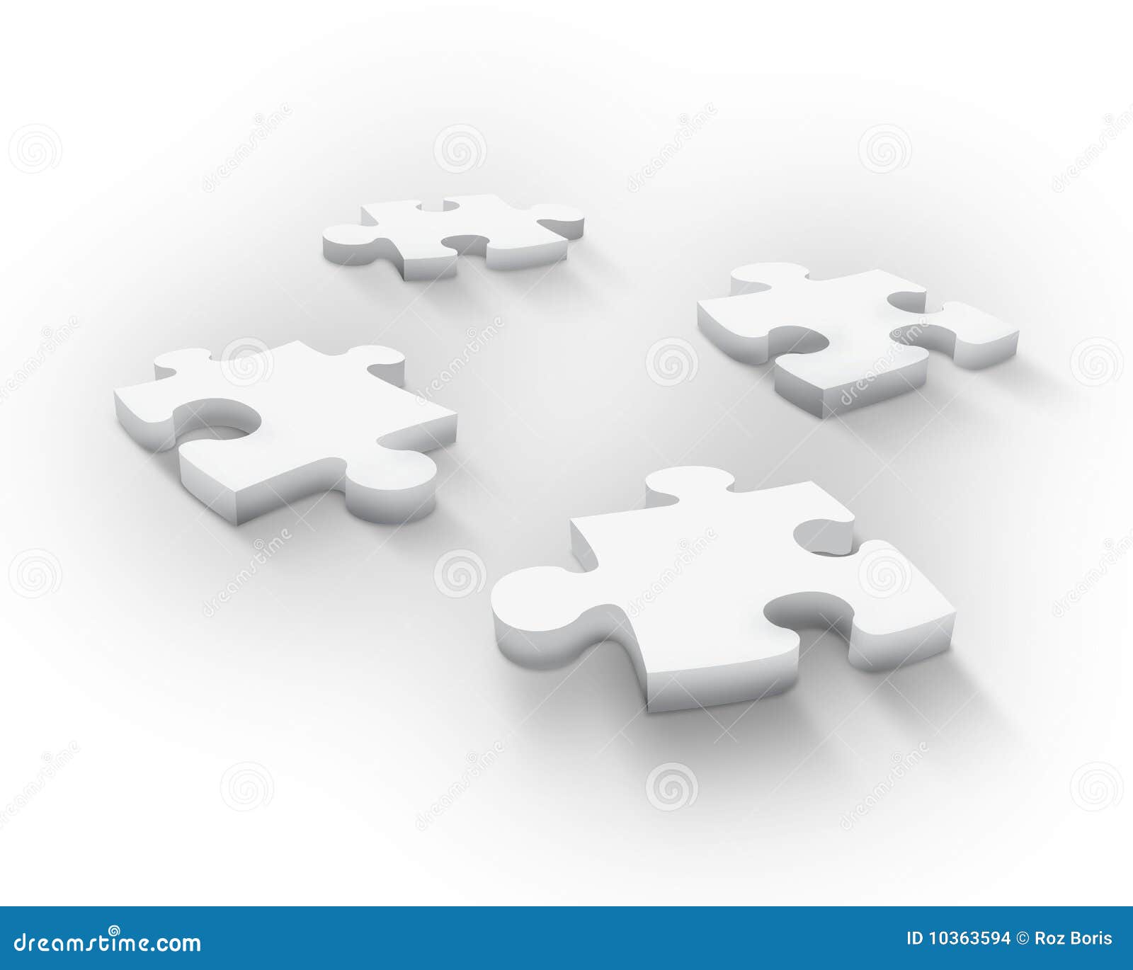 Four puzzle pieces stock illustration. Illustration of metaphor - 10363594