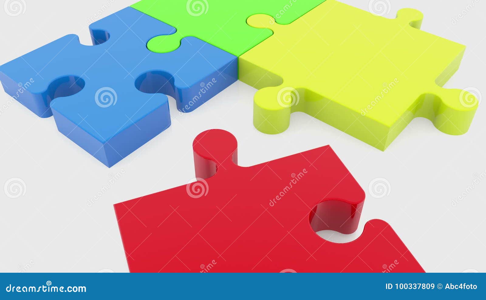 Four puzzle pieces stock video. Video of idea, rows - 100337809