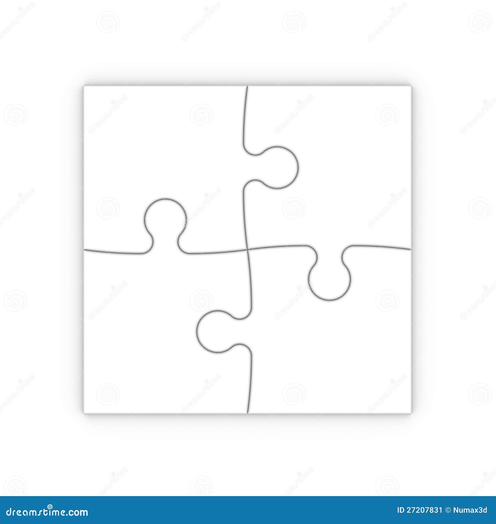 Four Puzzle Pieces With Clipping Path Royalty-Free Stock Photo ...