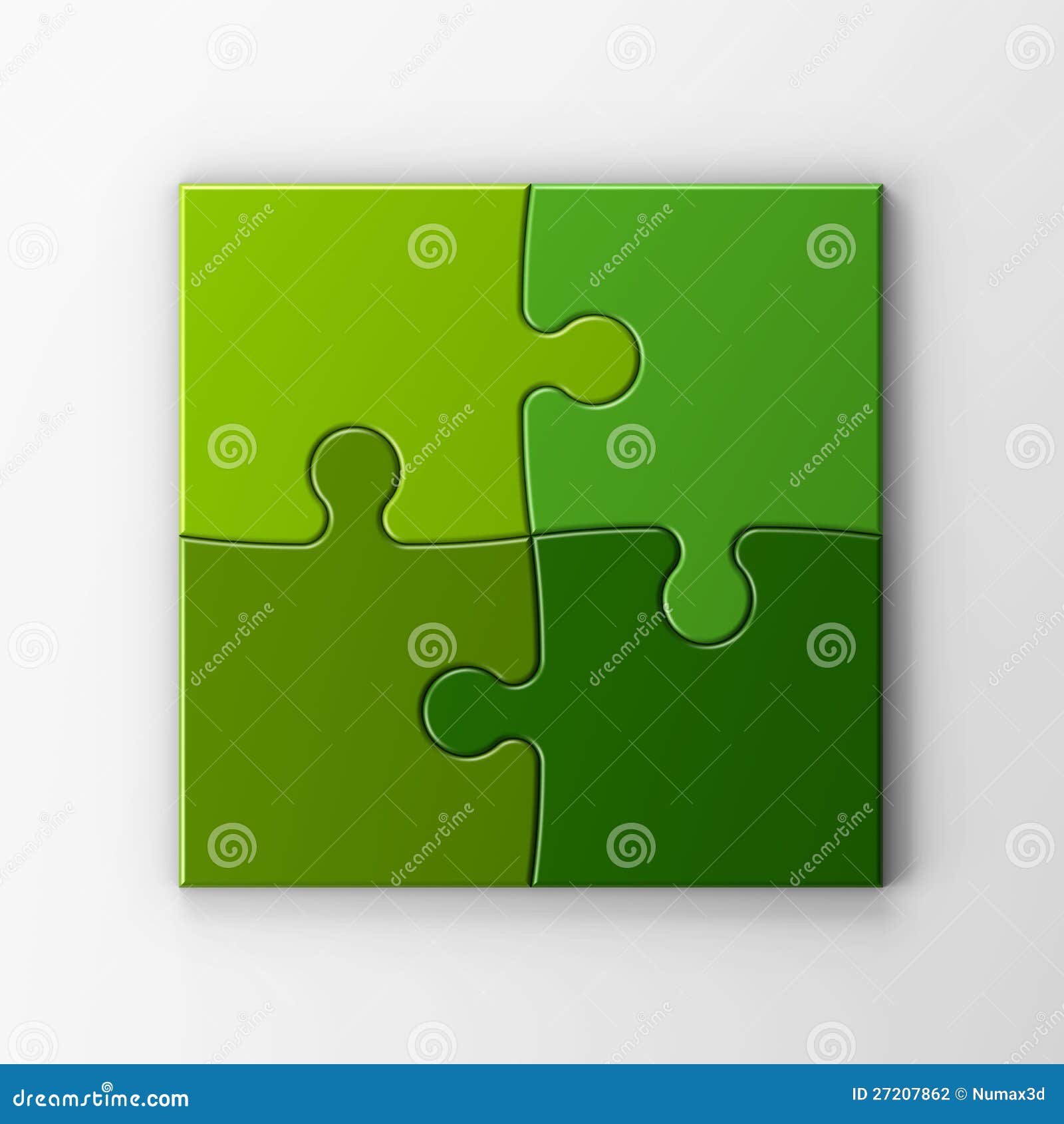 Four Puzzle Pieces with Clipping Path Stock Illustration - Illustration ...