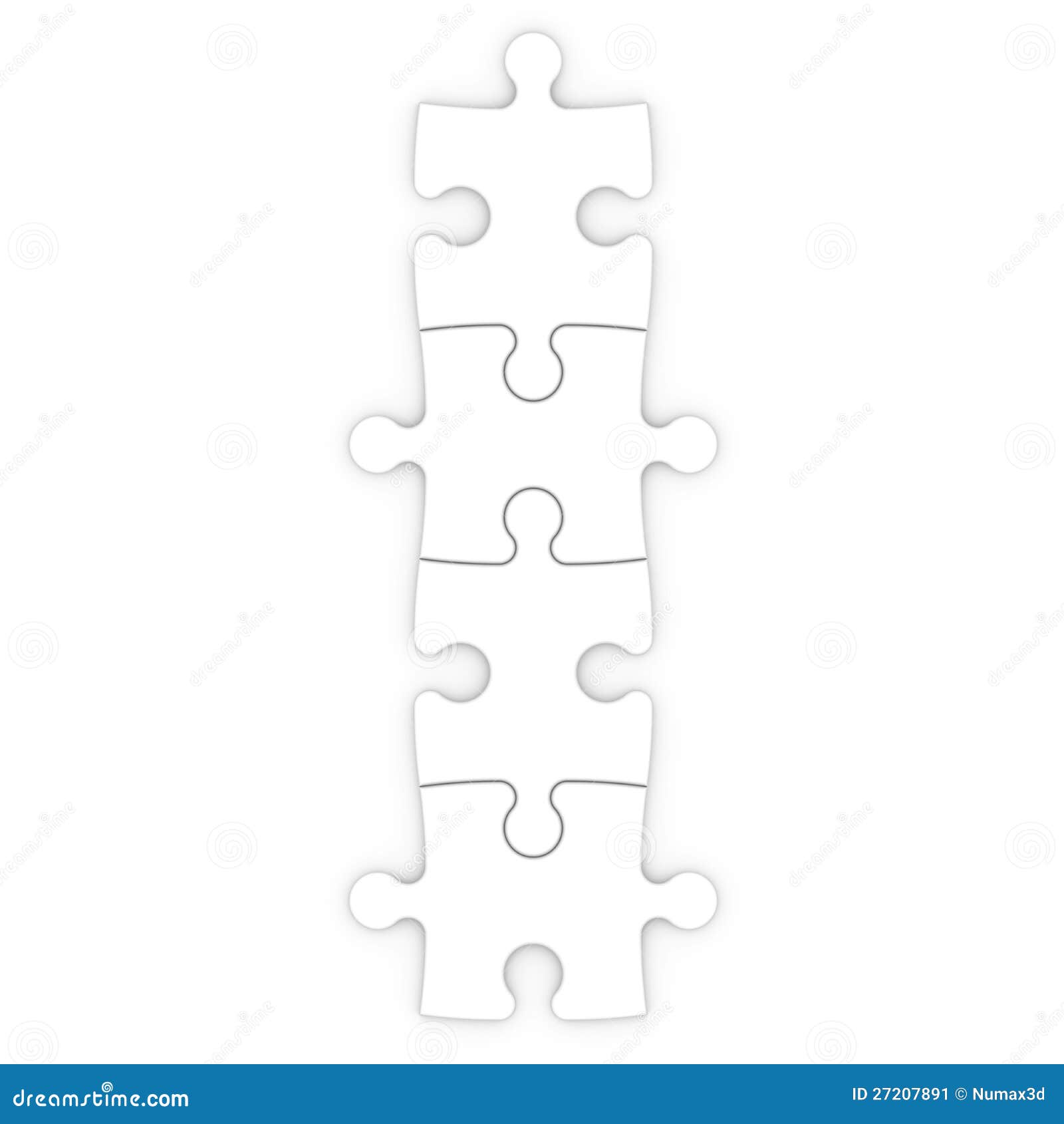 Four Puzzle Pieces with Clipping Path Stock Illustration - Illustration ...