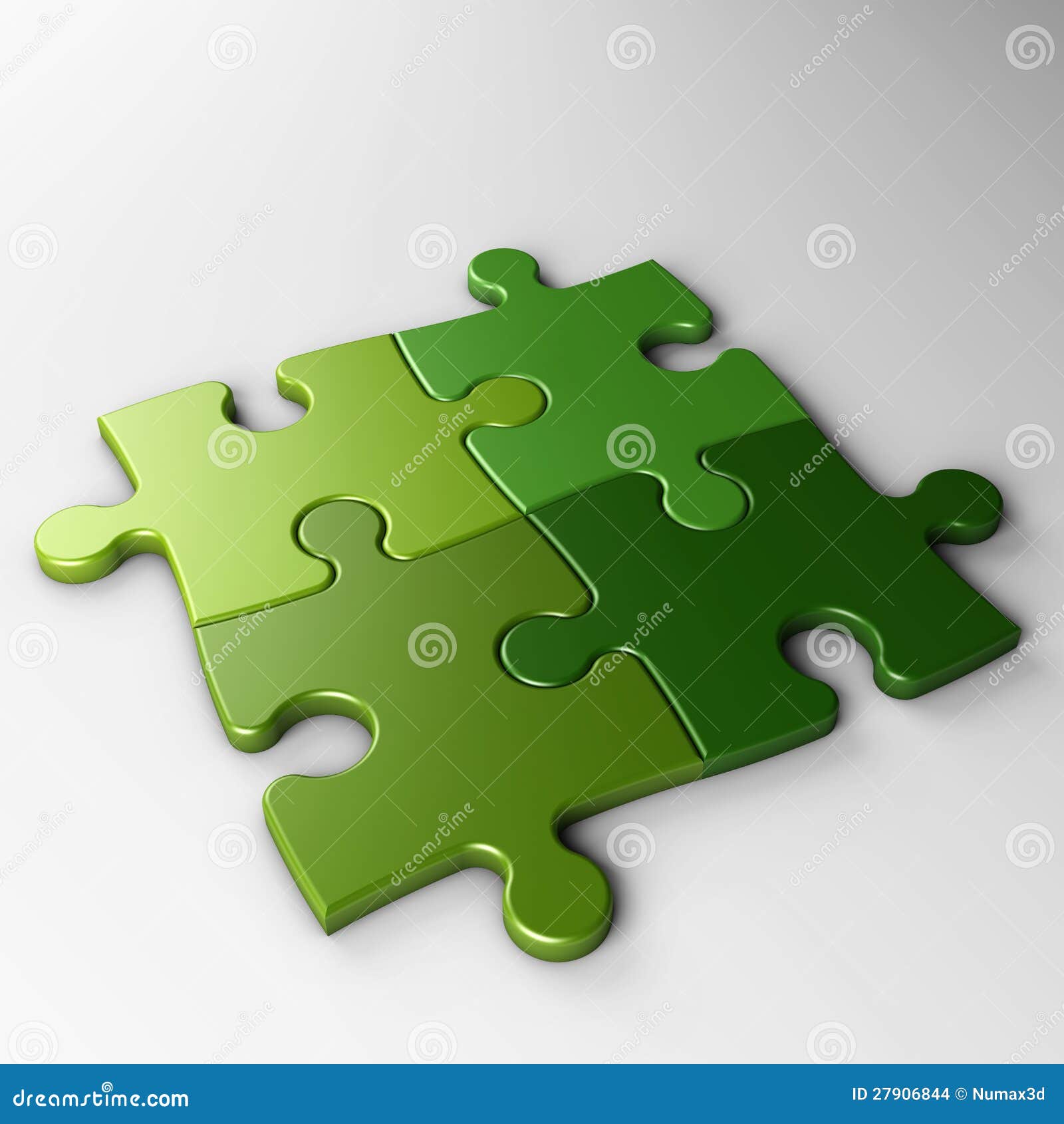 Four Puzzle Pieces with Clipping Path Stock Illustration - Illustration ...