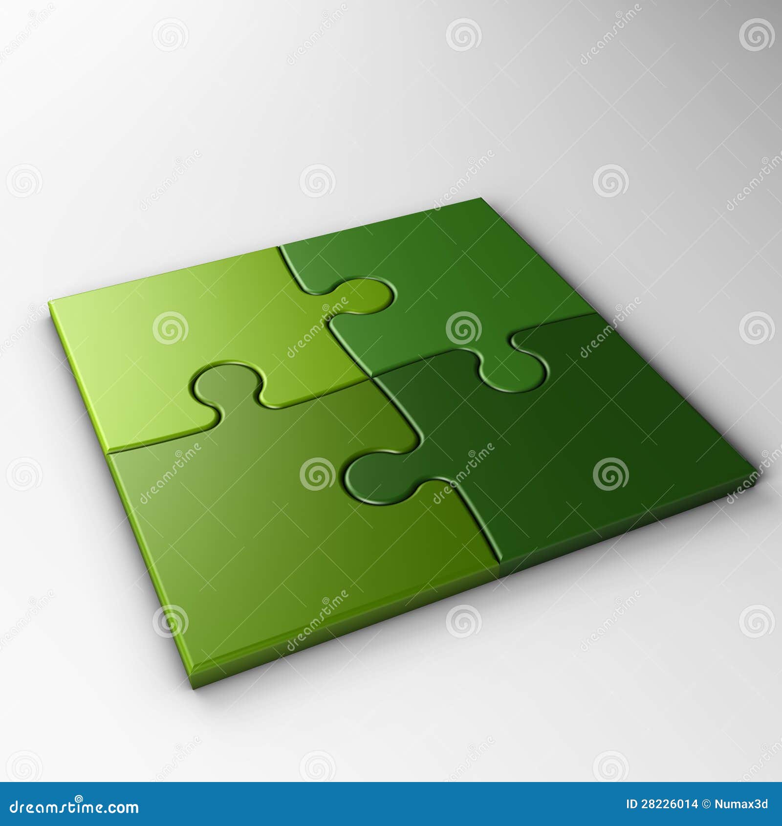 Four Puzzle Pieces with Clipping Path Stock Illustration - Illustration ...