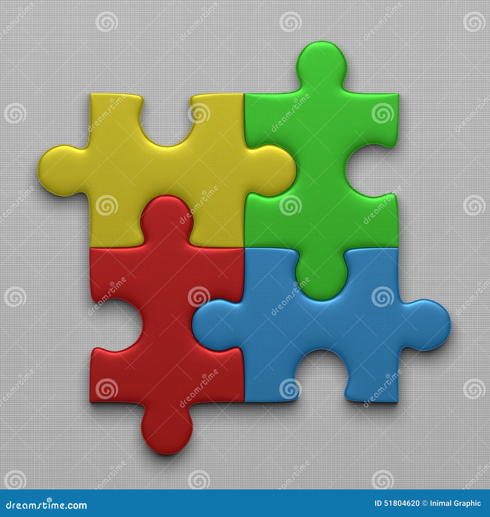 Four puzzle pieces stock illustration. Illustration of leisure - 51804620
