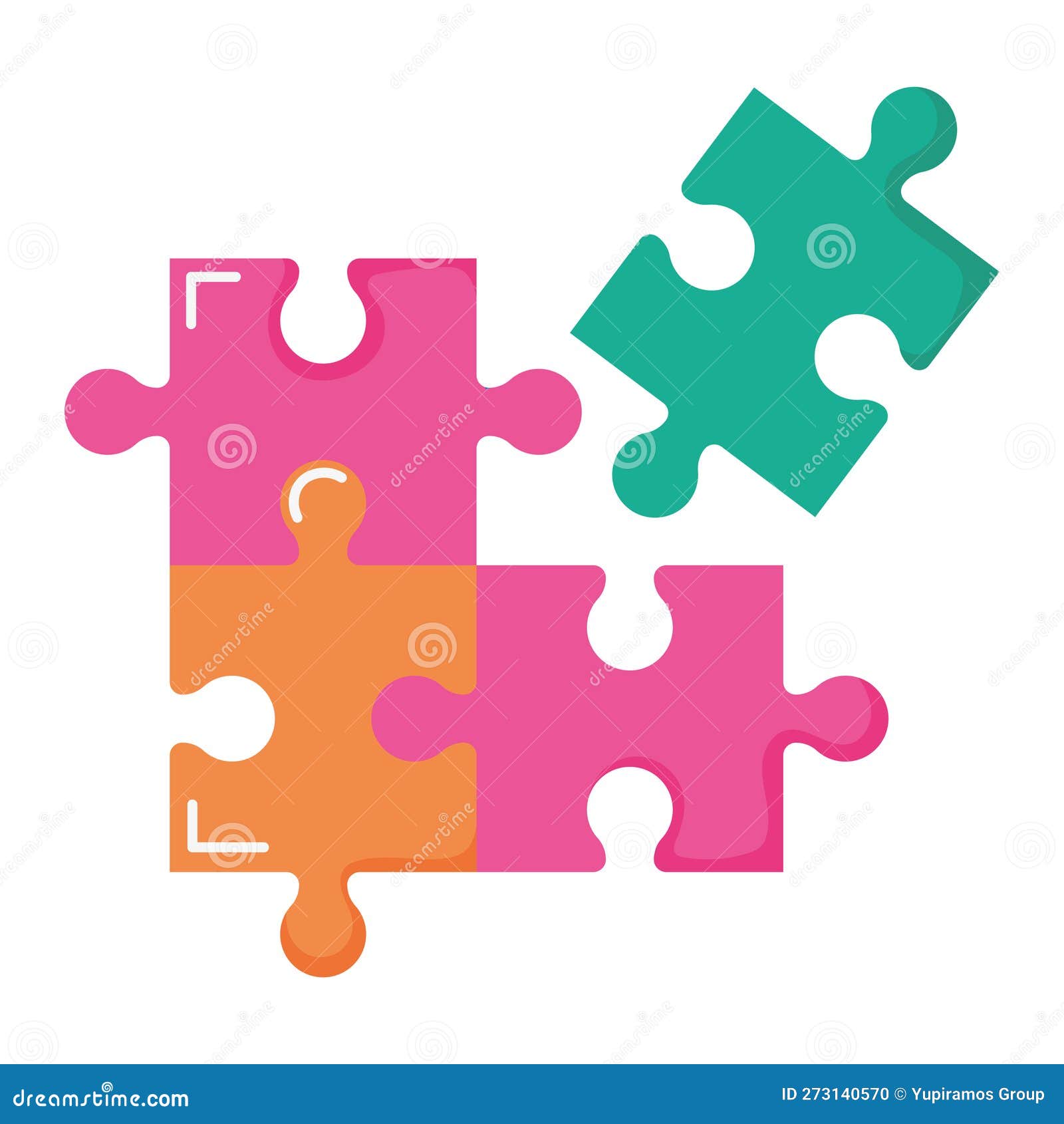 Four puzzle pieces game stock vector. Illustration of vector - 273140570