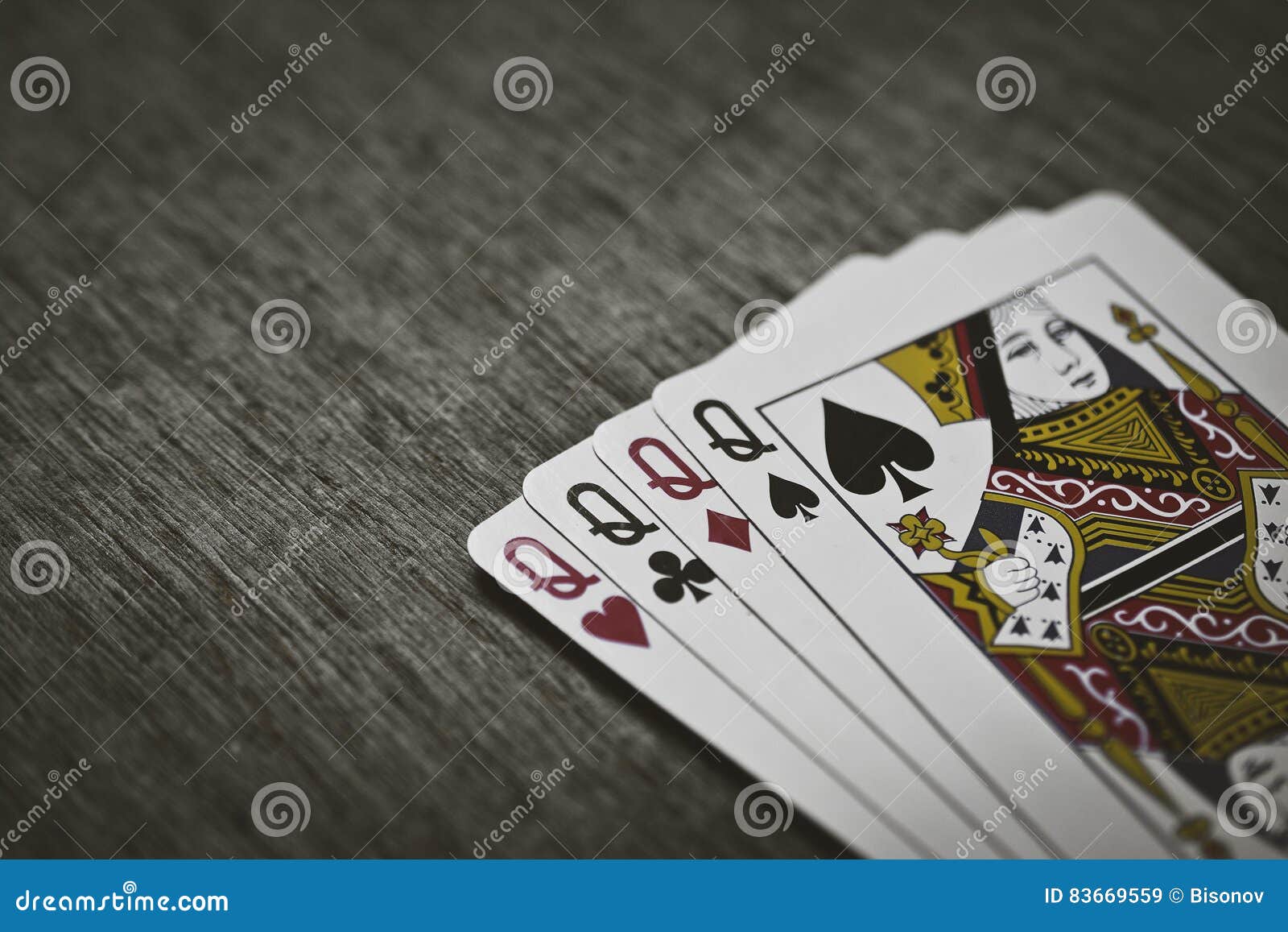 Four Queens Cards. Risk Game Abstract Stock Image - Image of play ...