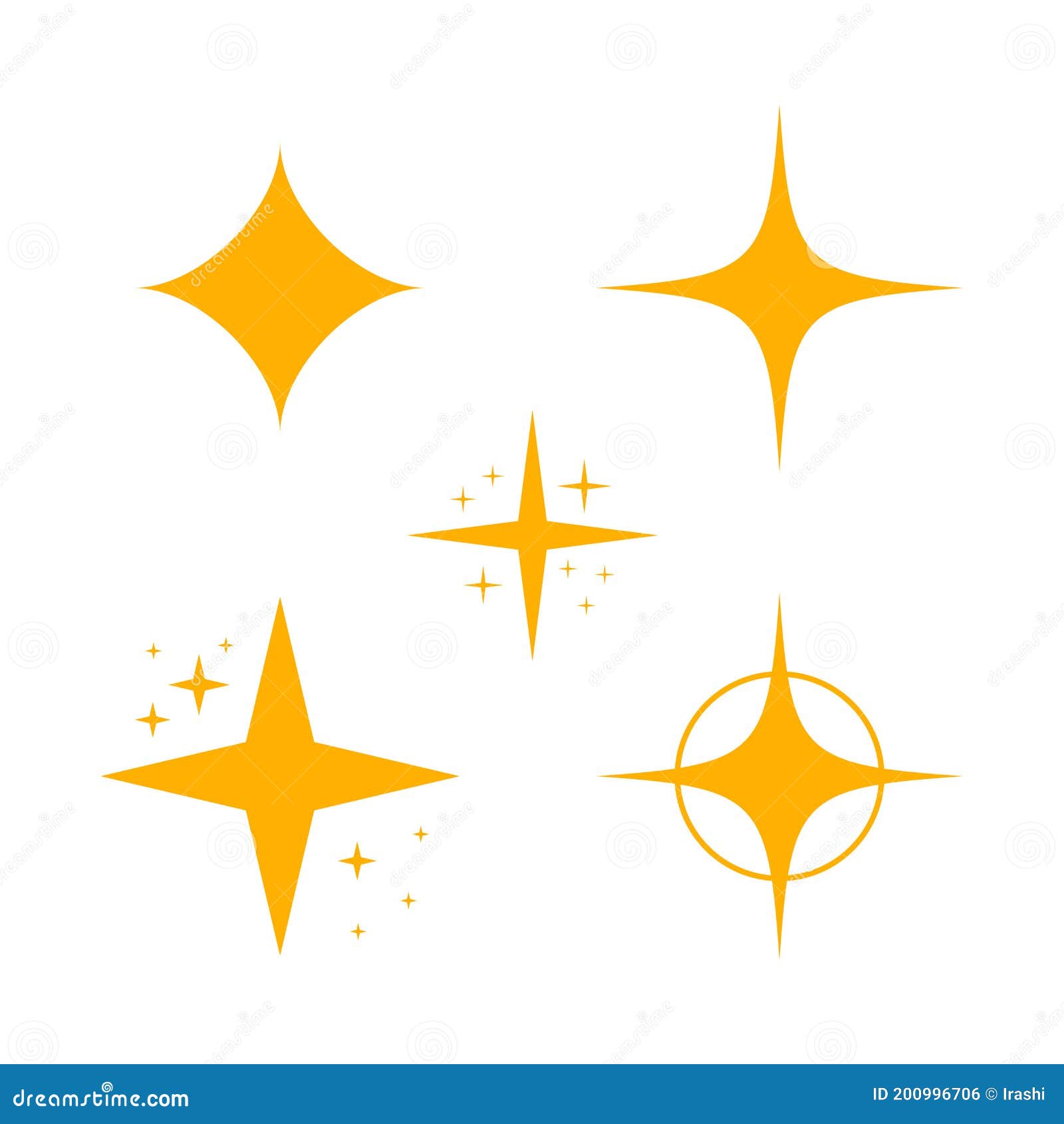 Four rays star icon stock vector. Illustration of icon - 200996706
