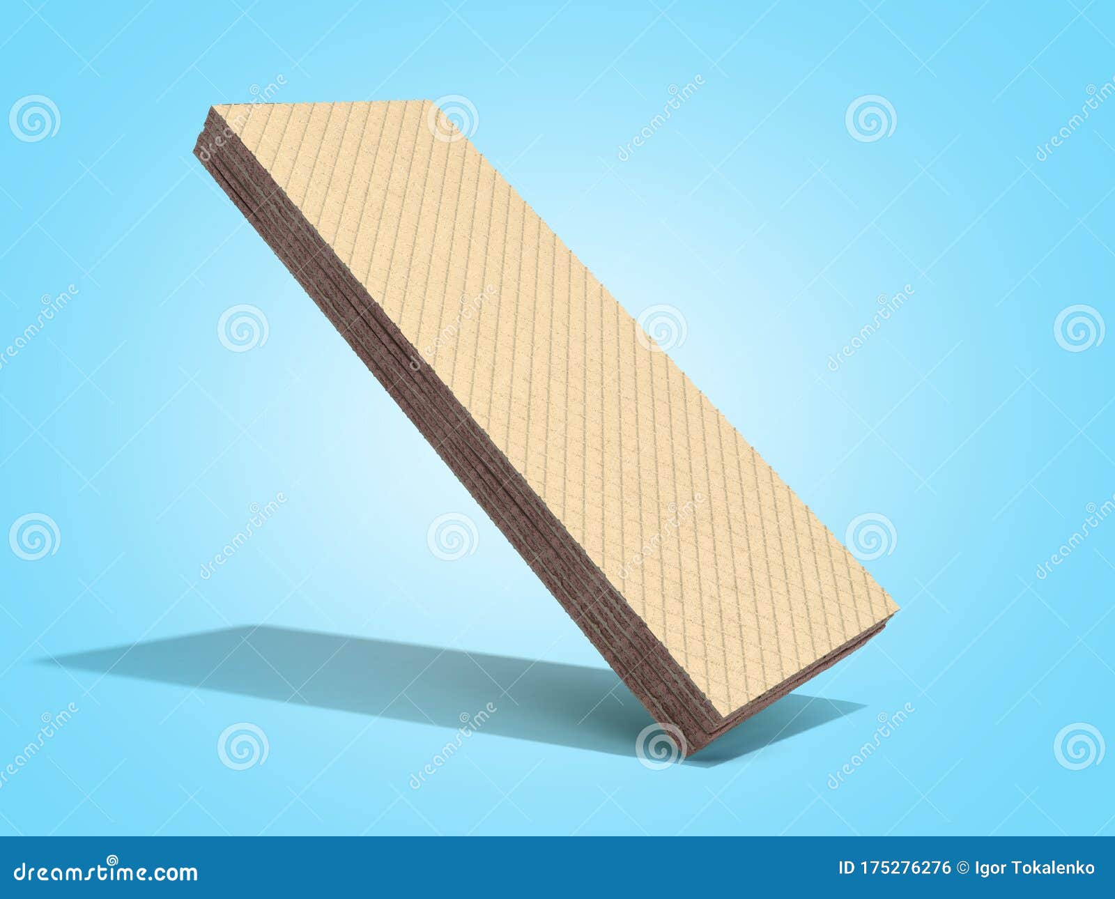 Four Rectangle Shape Wafer Biscuit 3d Render on Blue Gradient Stock ...