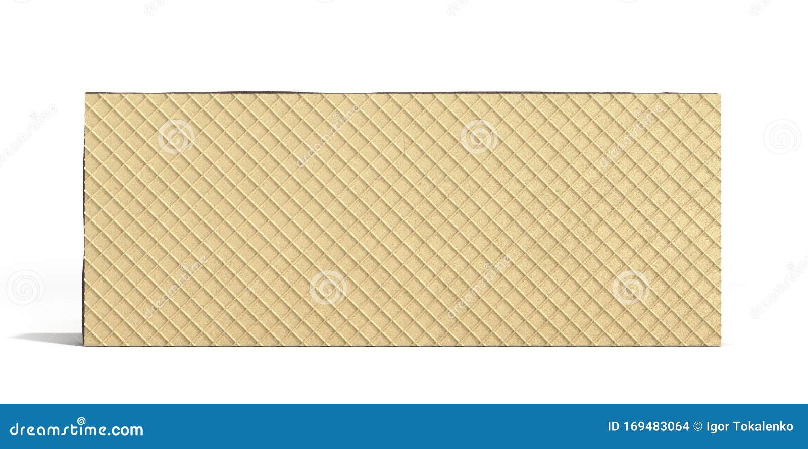 Four Rectangle Shape Wafer Biscuit 3d Render on White Stock ...