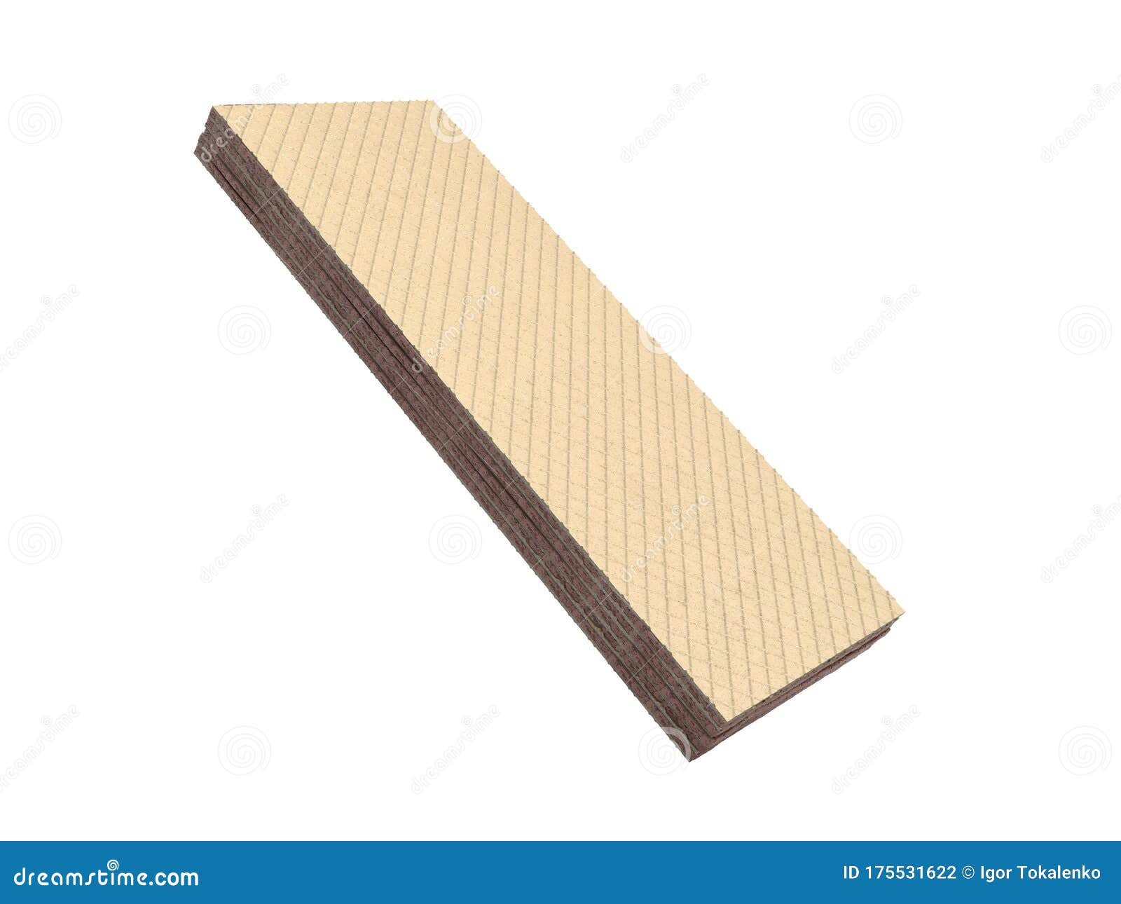 Four Rectangle Shape Wafer Biscuit 3d Render on White No Shadow Stock ...