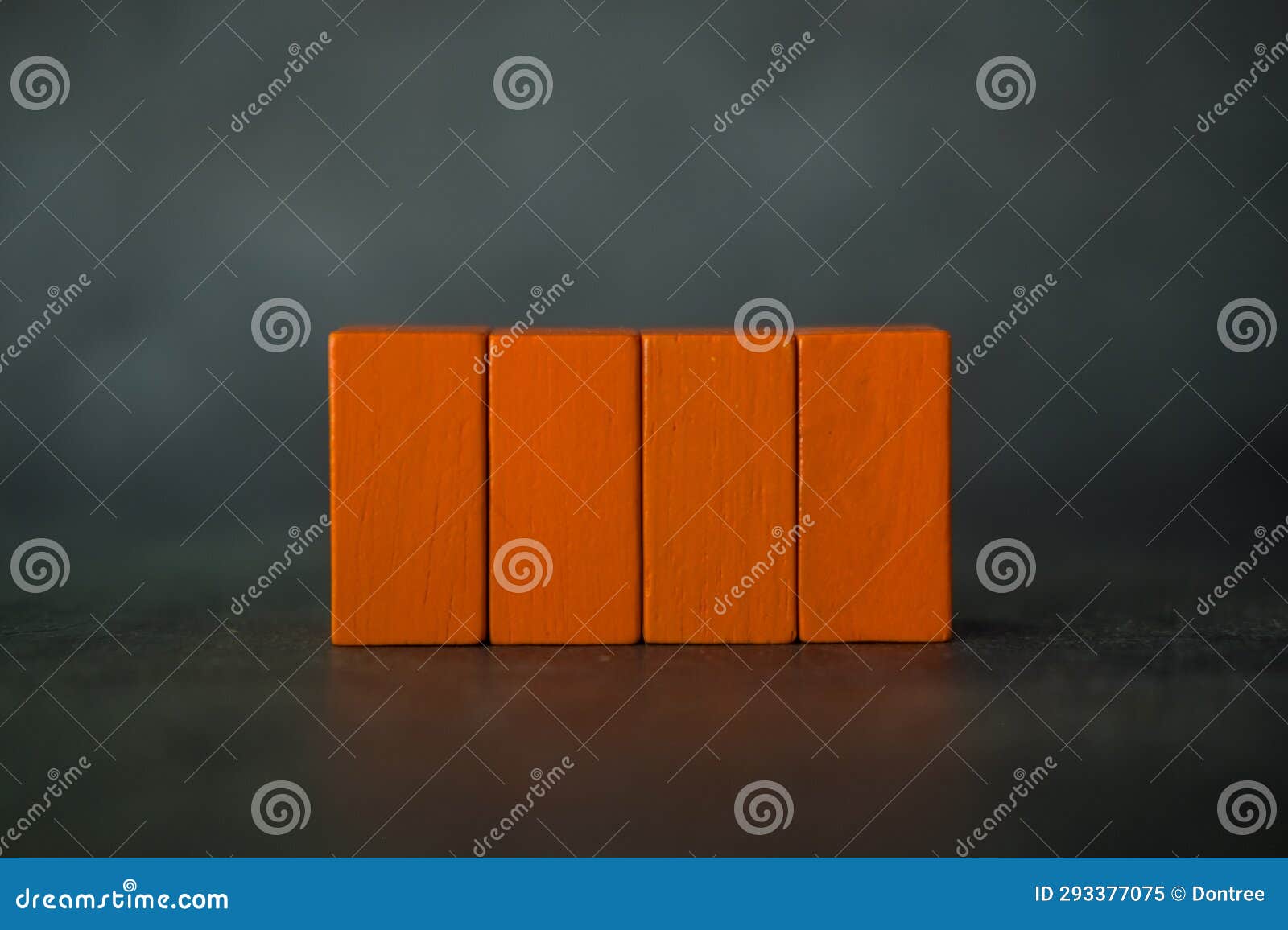Four Rectangle Wood Orange Blocks on a Background Stock Image - Image ...