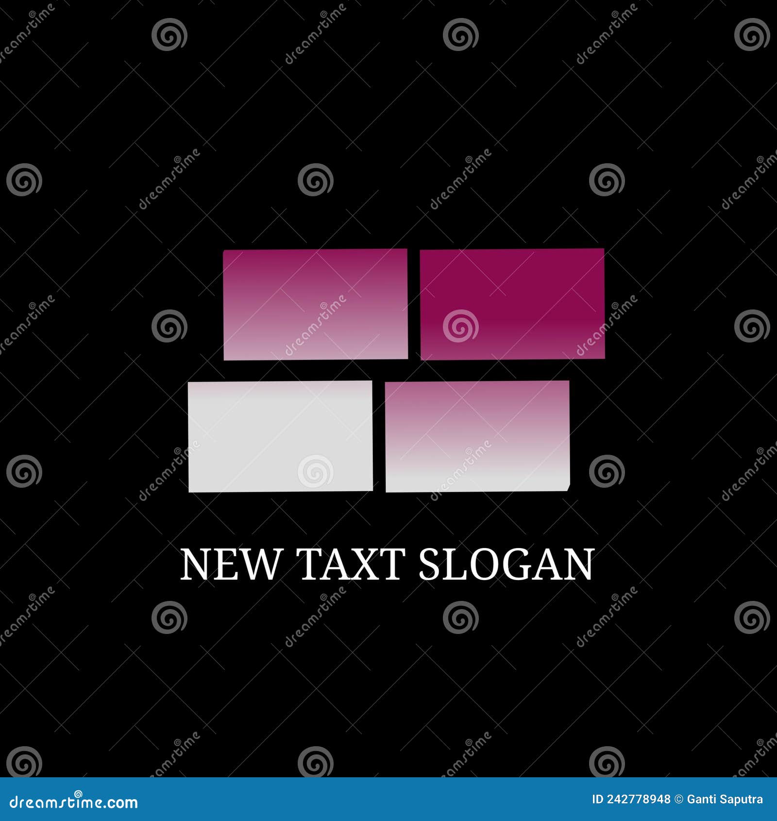 Four Rectangular Boxes Logo Illustration Stock Illustration ...