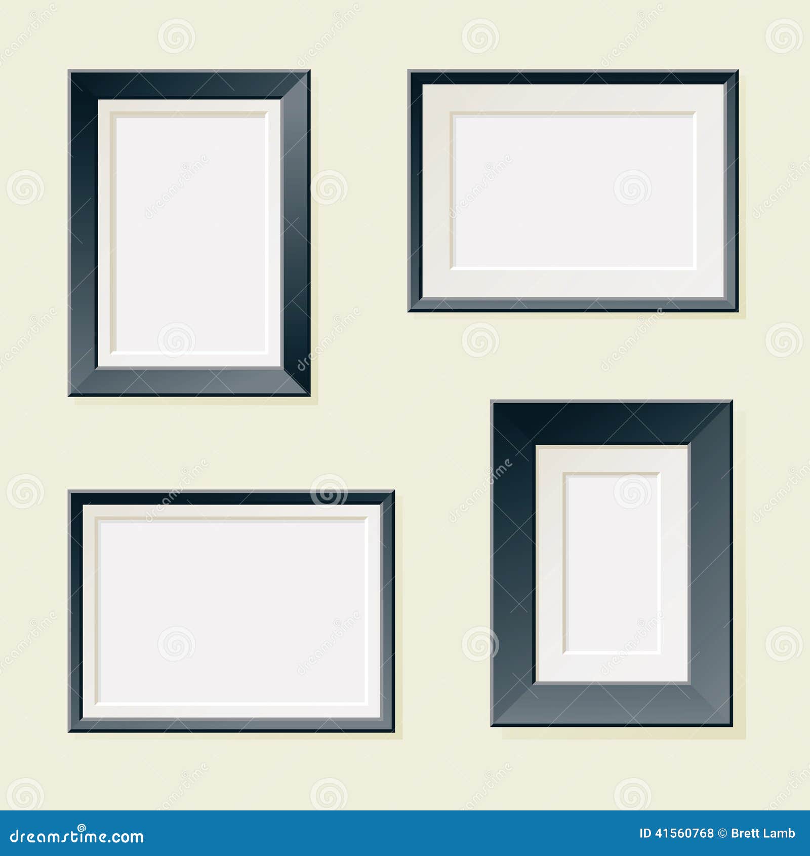 Four Rectangular Frames stock illustration. Illustration of element ...