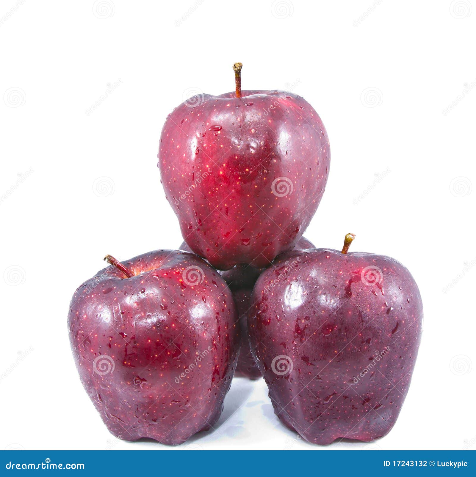 Four Red Apple Balance Stock Photography - Image: 17243132