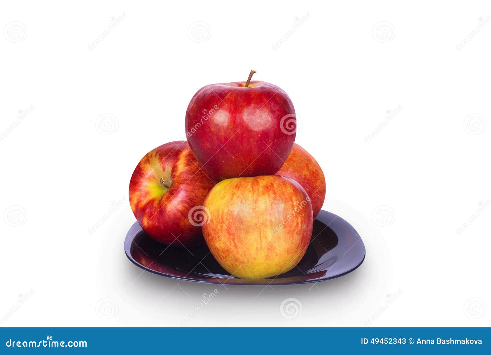 Four red apples stock image. Image of snack, refreshment - 49452343