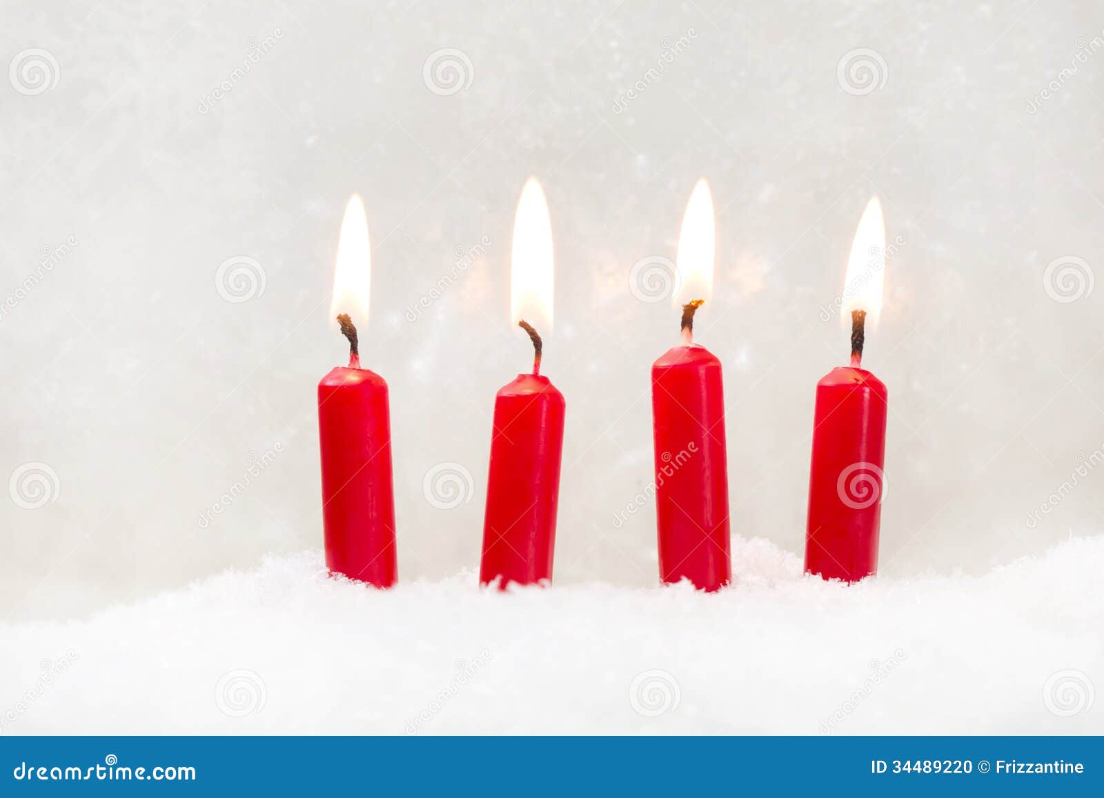 Red Candle White Background