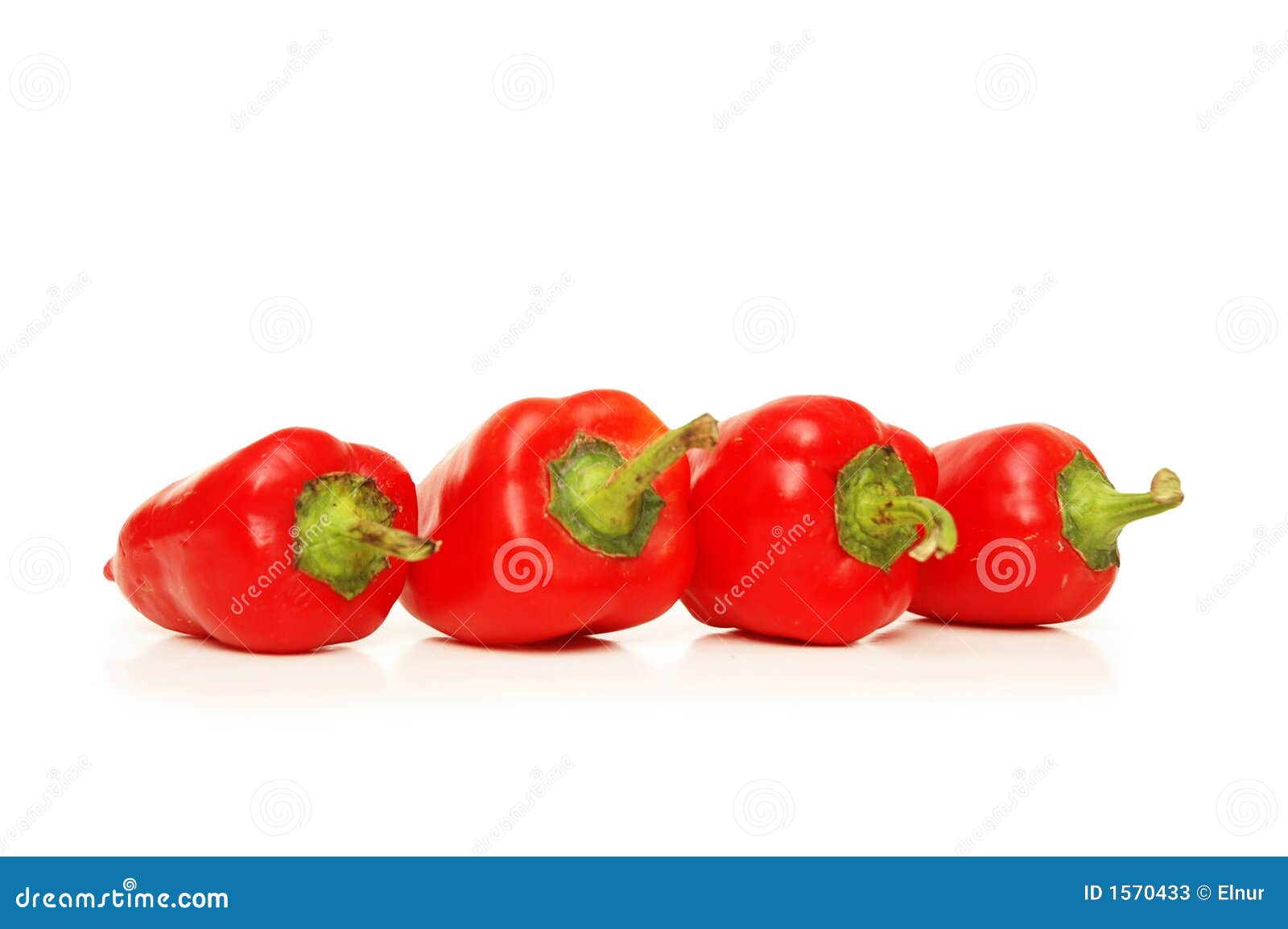 Four red chili peppers stock image. Image of colors, chilies - 1570433