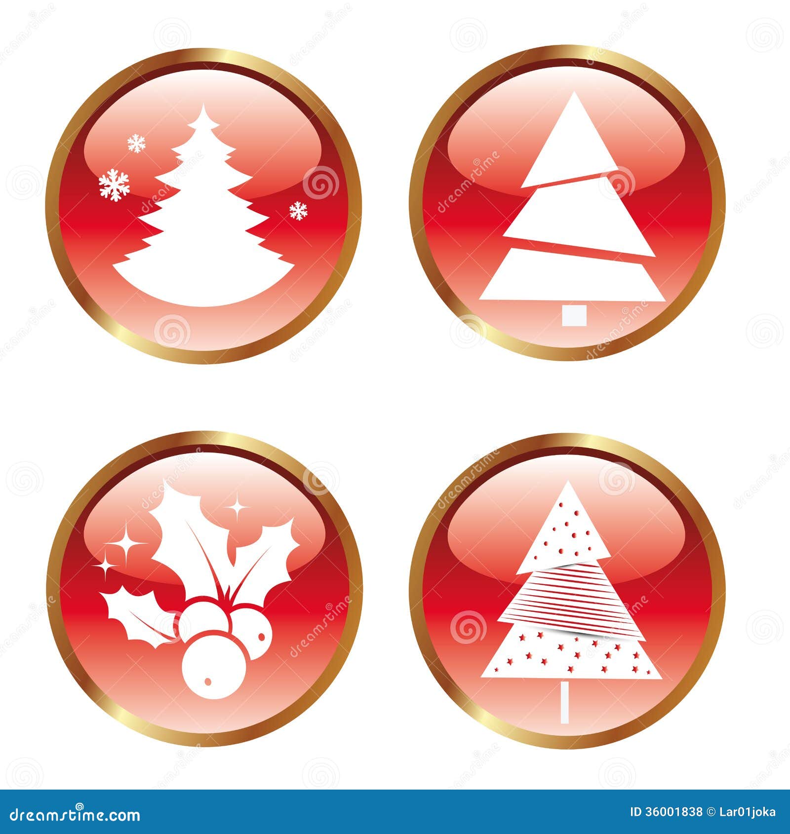 Four red icons stock vector. Illustration of gift, icon - 36001838