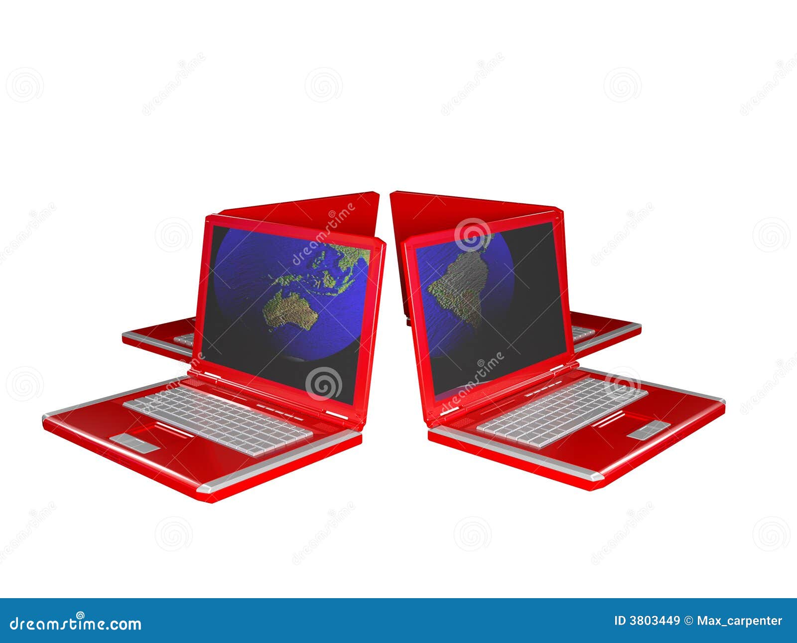 Four red Laptops stock illustration. Illustration of grey - 3803449