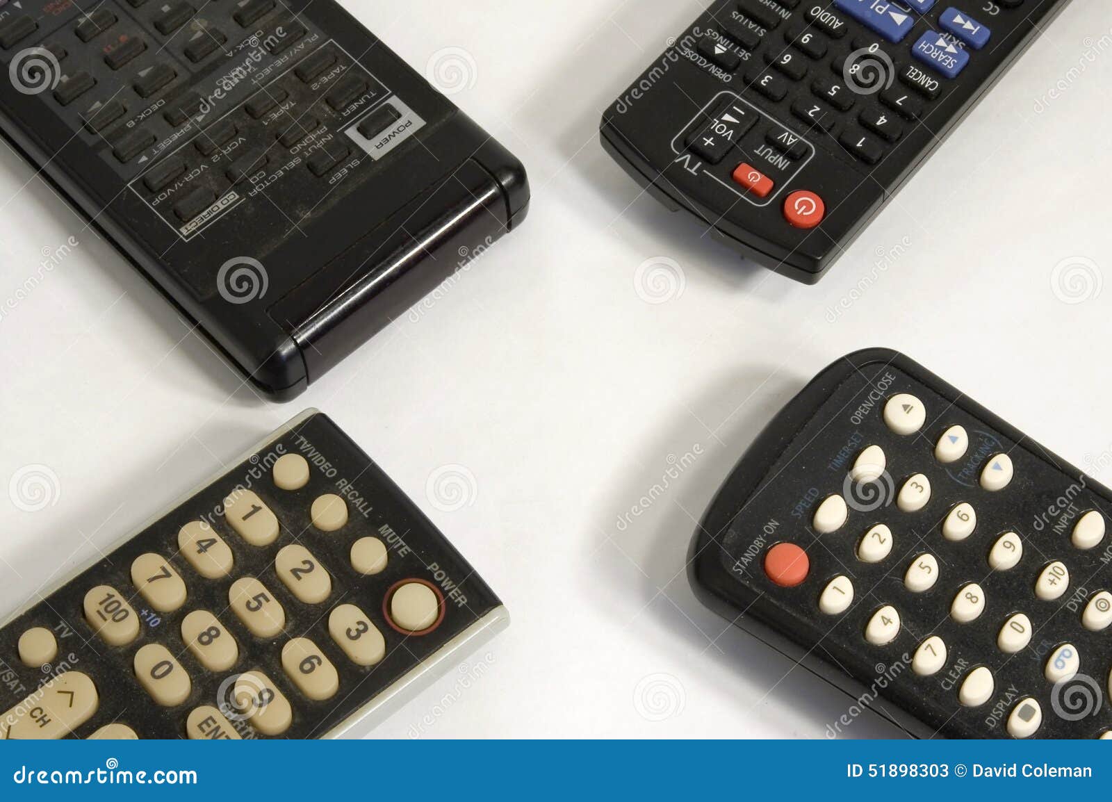 Four remote corners stock image. Image of audio, remote - 51898303