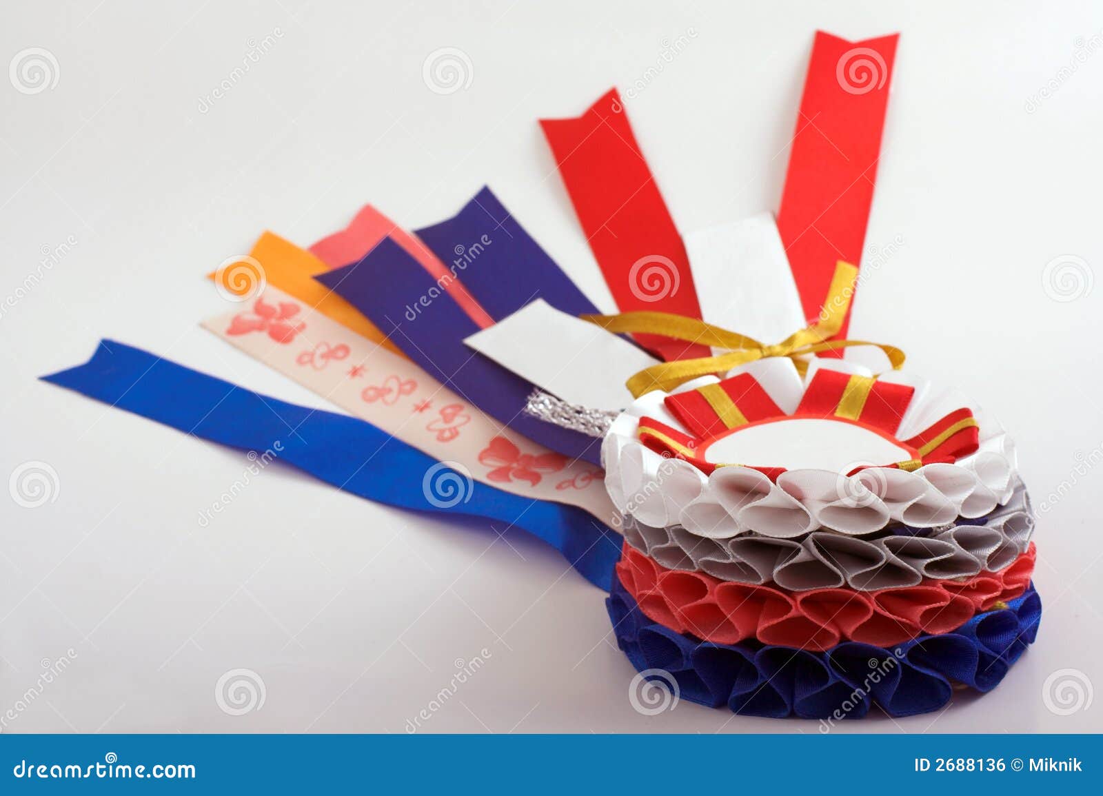 Four ribbon awards stock photo. Image of place, medallion - 2688136