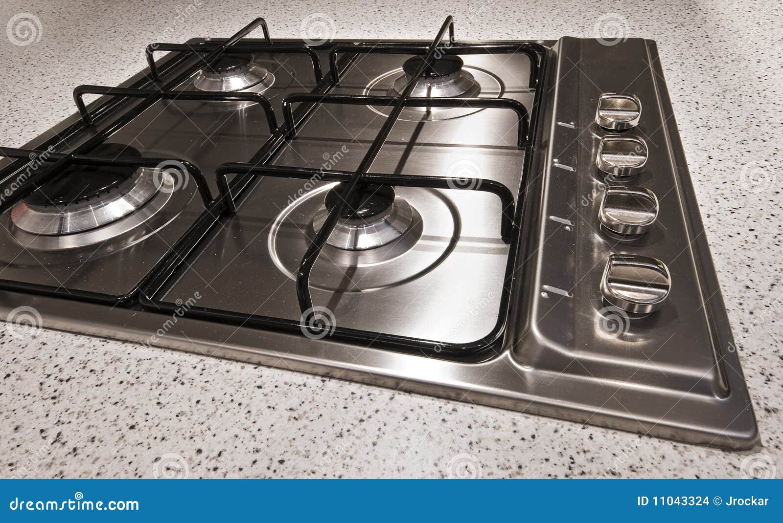 Four ring gas hob stock photo. Image of domestic, detail - 11043324