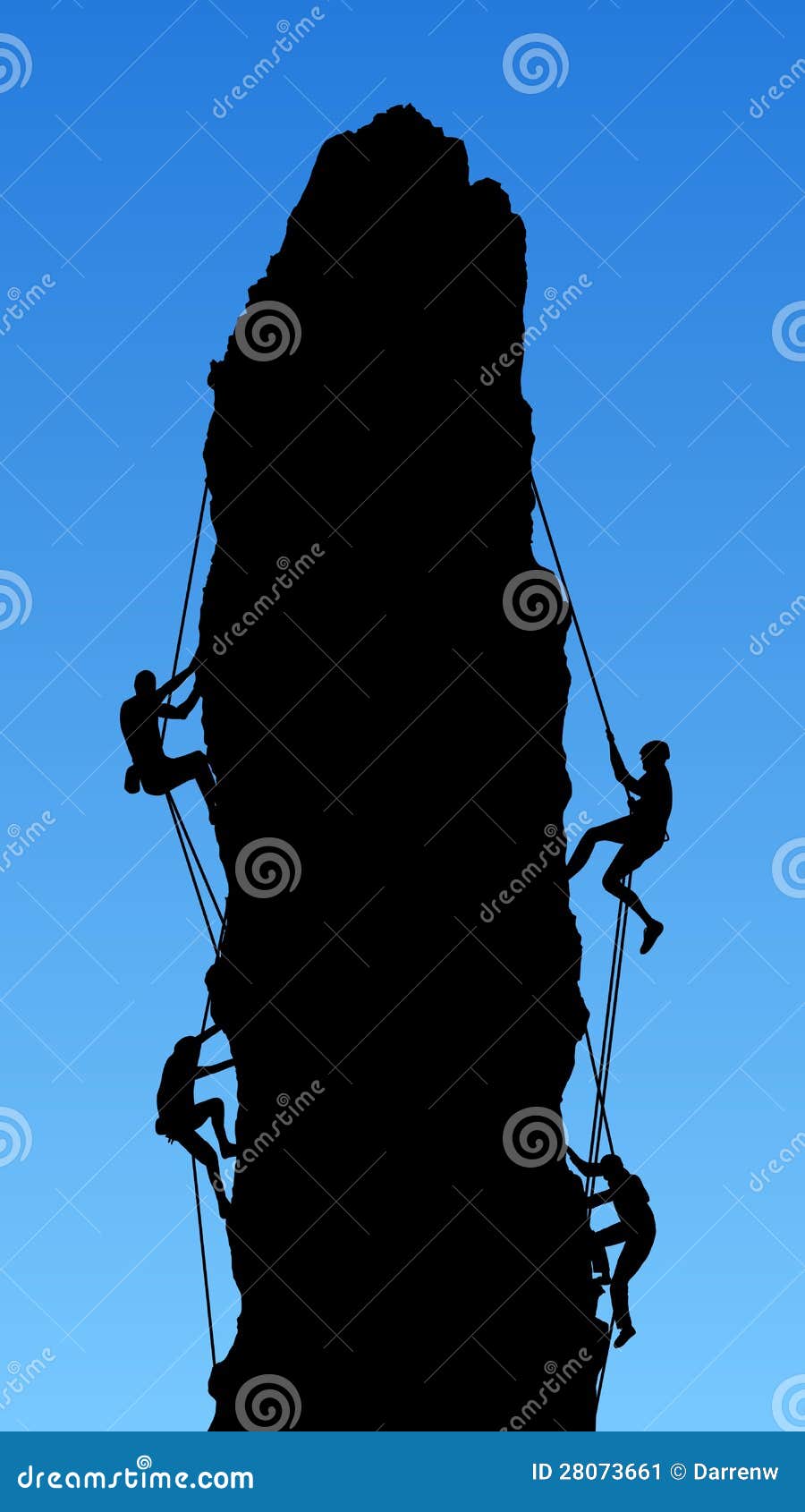 Four Rock Climbers stock illustration. Illustration of artwork - 28073661