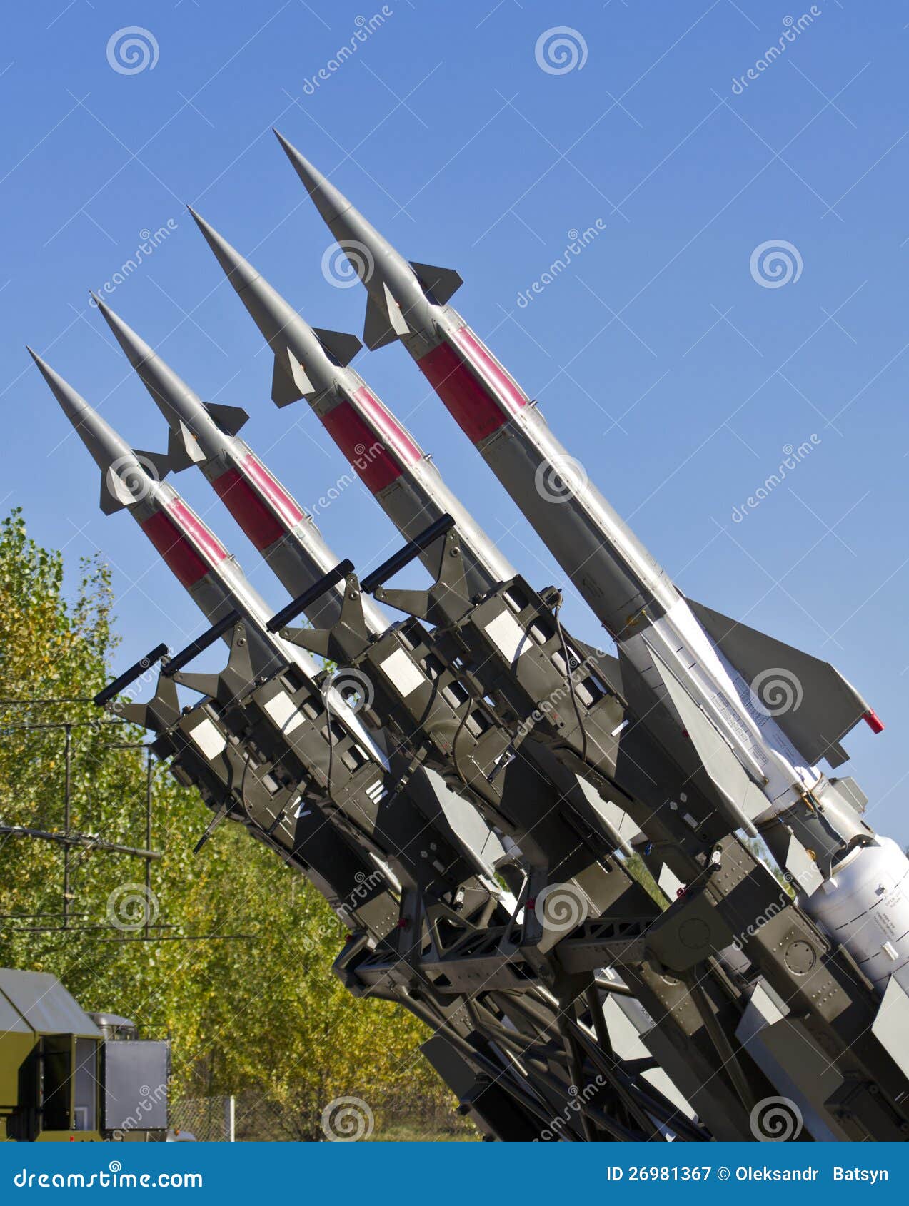 Four Rockets of a Surface-to-air Missile System Stock Image - Image of ...