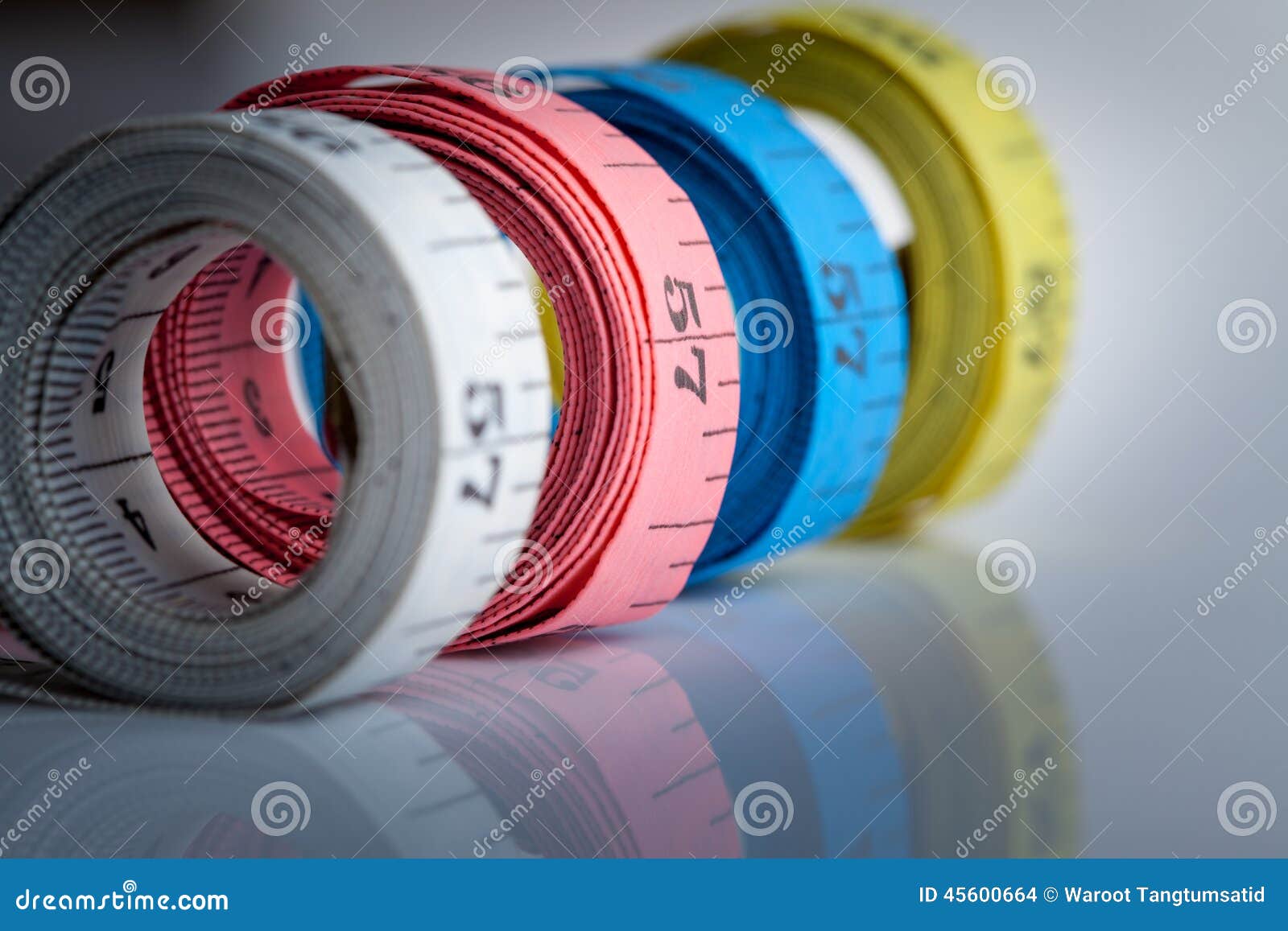 Four Roll Colorful Measuring Tapes Stock Photos - Free & Royalty-Free ...