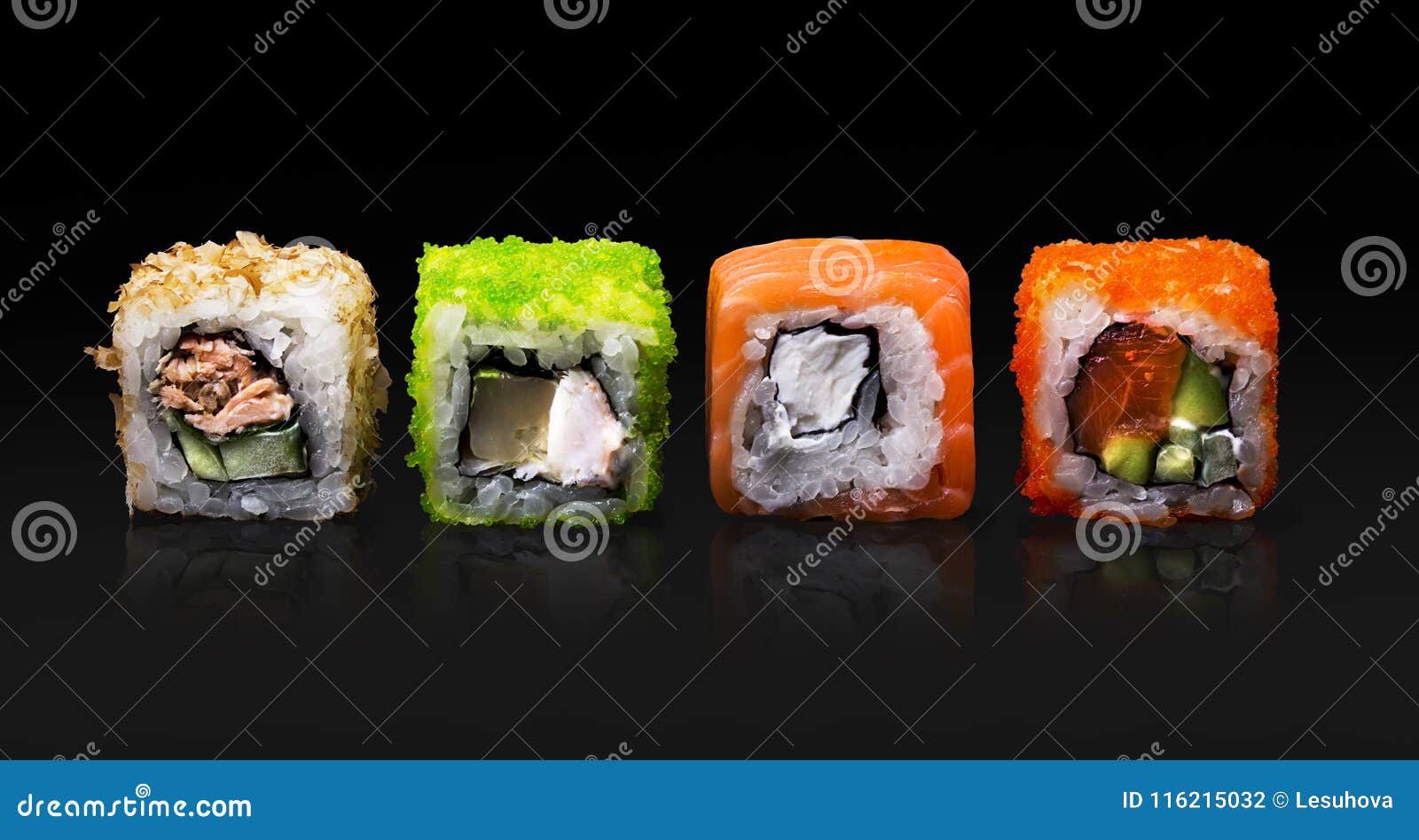 Four rolls stock photo. Image of dinner, cucumber, cheese - 116215032