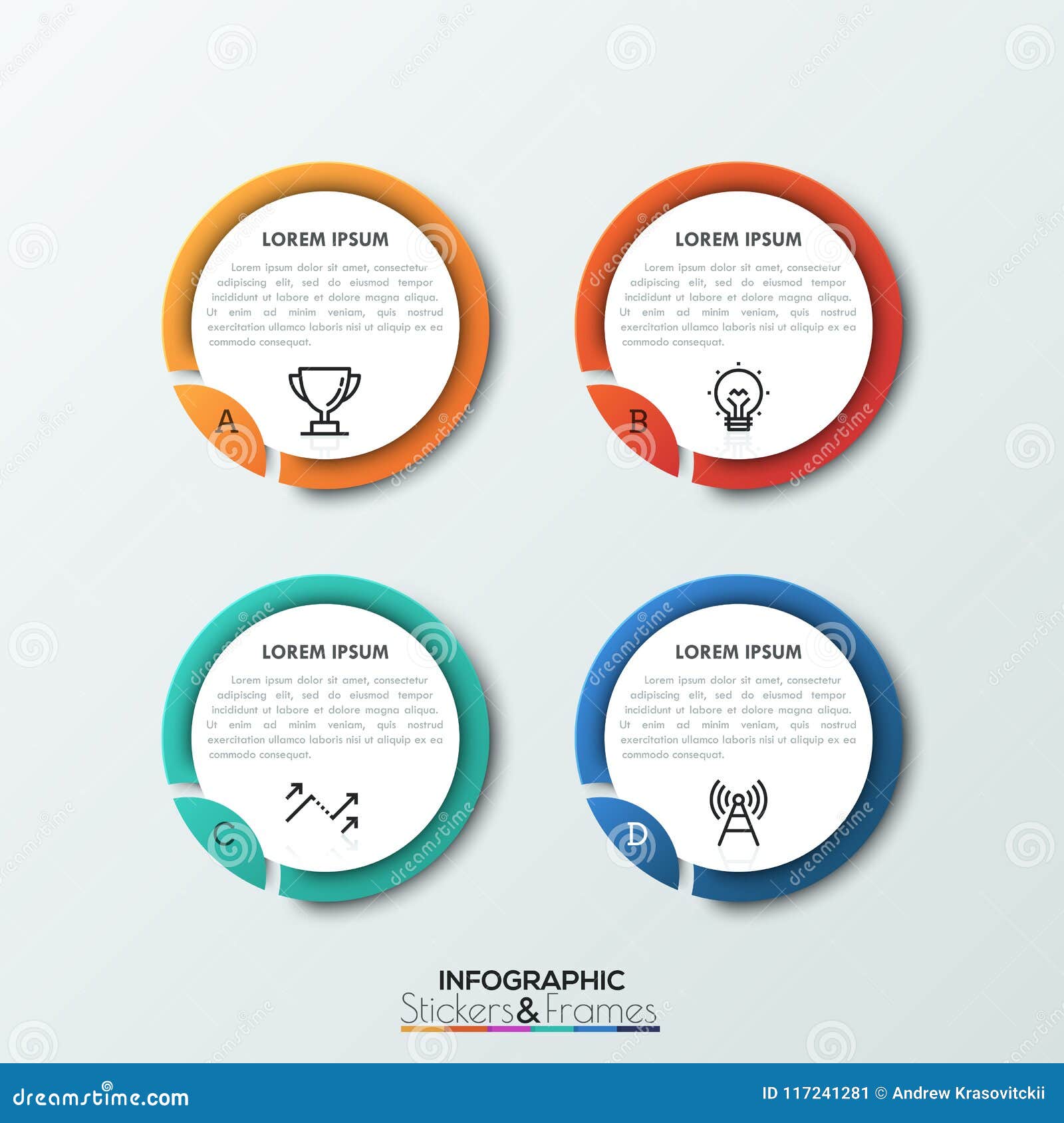 A Set Of Four Round Icons In A Linear Style, Antiseptics Or ...