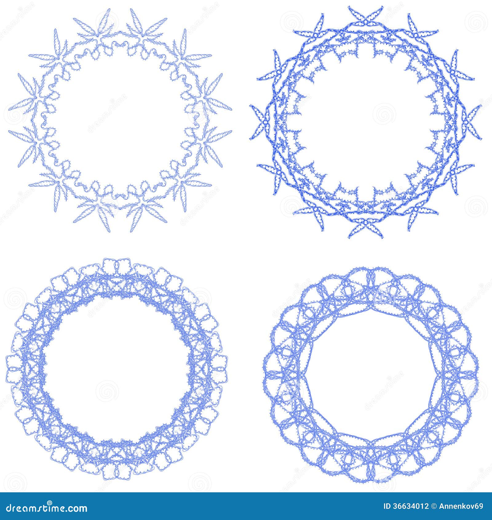 Four round frames stock illustration. Illustration of round - 36634012