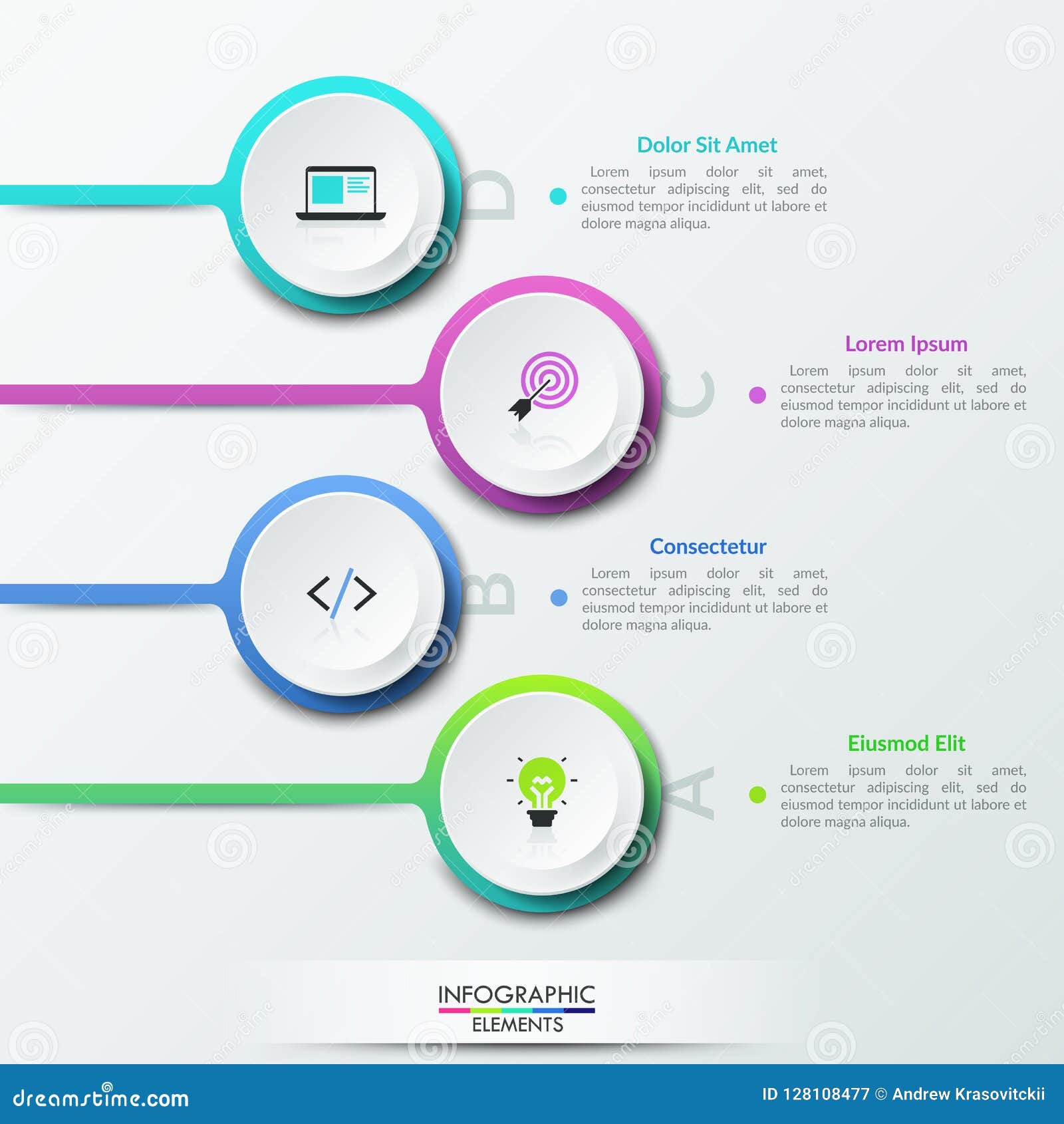 Modern Infographic Design Template Stock Vector - Illustration of ...