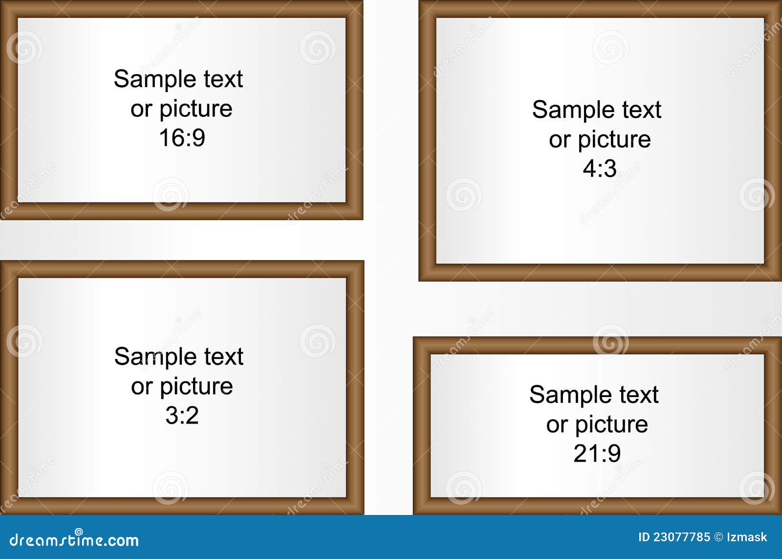 Four rounded frames stock vector. Illustration of brown - 23077785