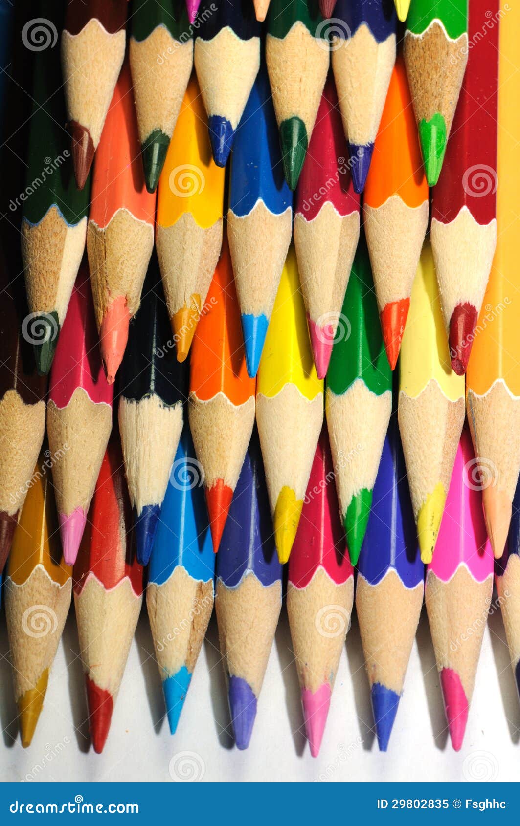 Four Rows of Colorful Pencils Stock Image - Image of artistic, pattern ...