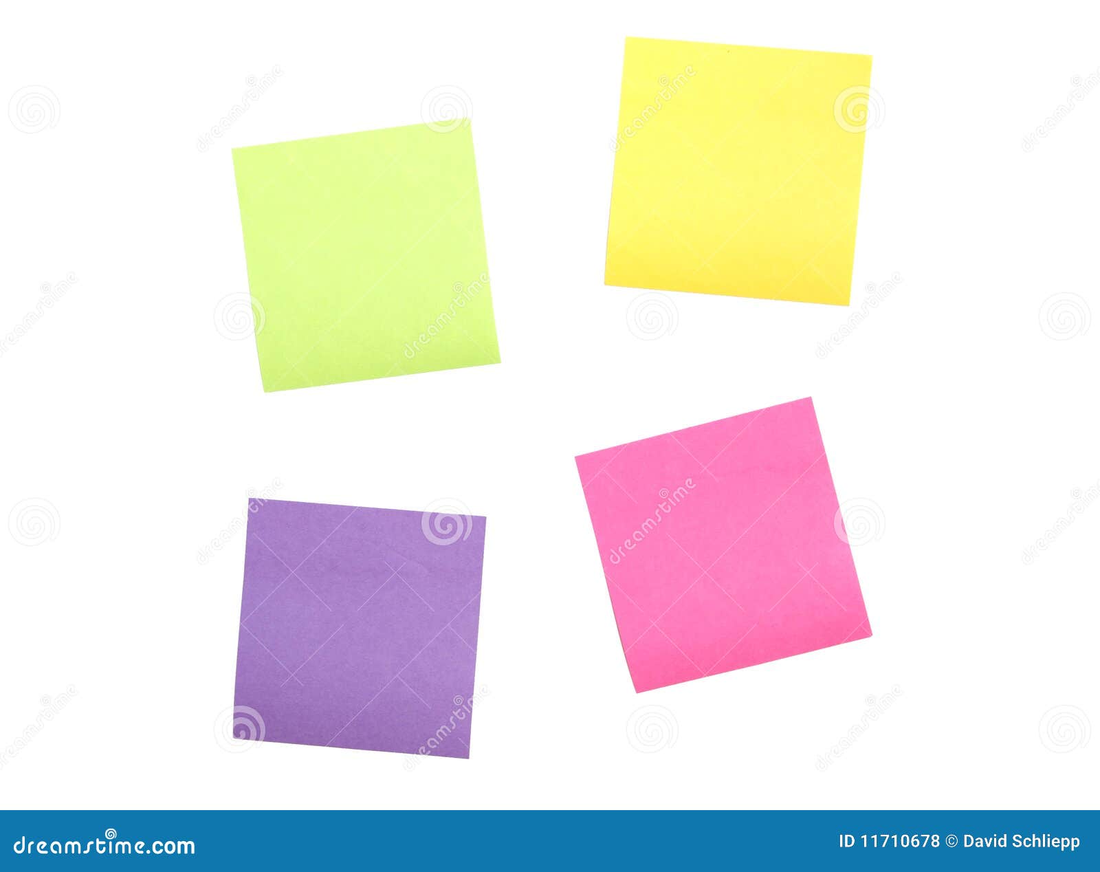 Four Scattered Post it Notes Far Stock Photo - Image of notepad, office ...