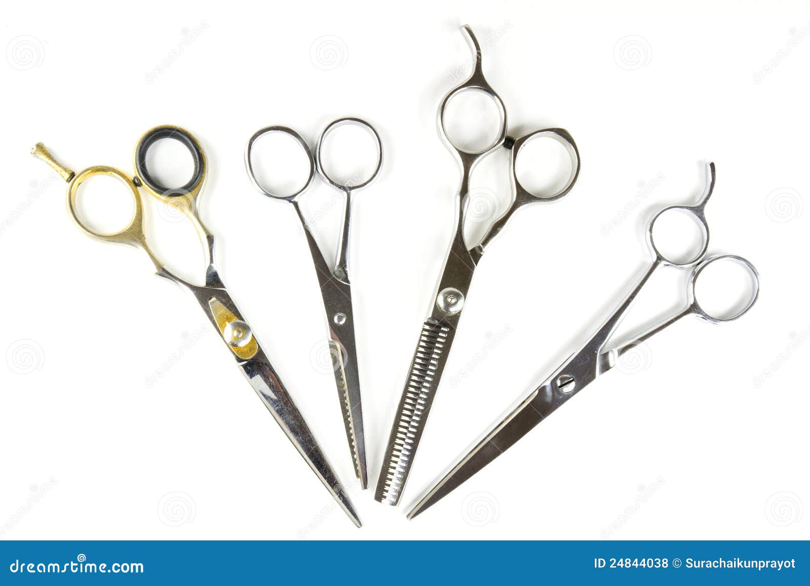 Four scissors stock photo. Image of cutter, scissors - 24844038