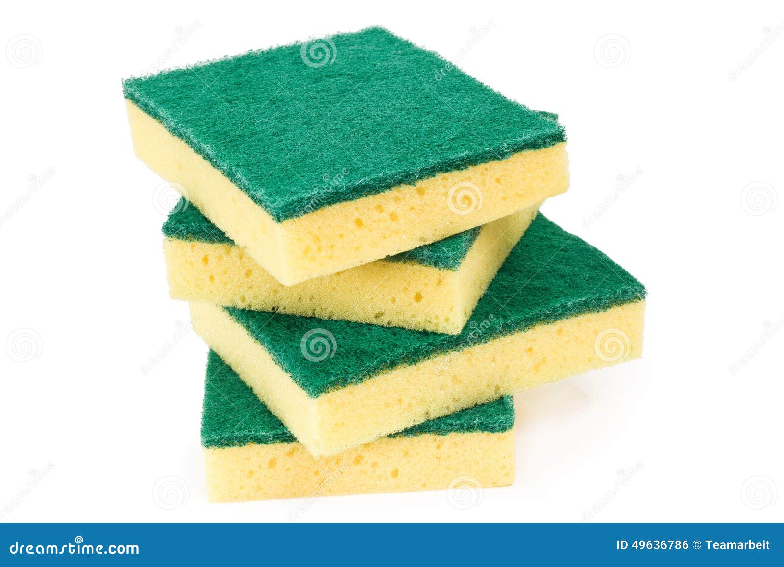 Four scouring sponges stock photo. Image of scrub, pads - 49636786
