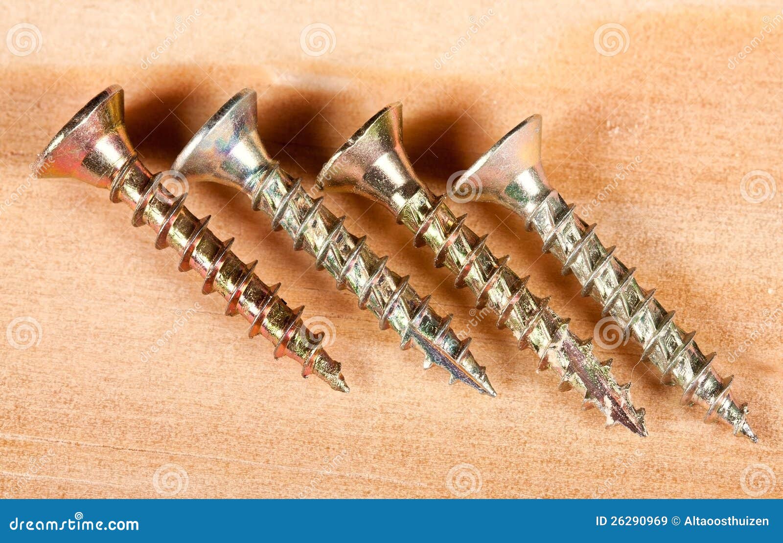 Four screws in a row stock image. Image of repair, screwed - 26290969