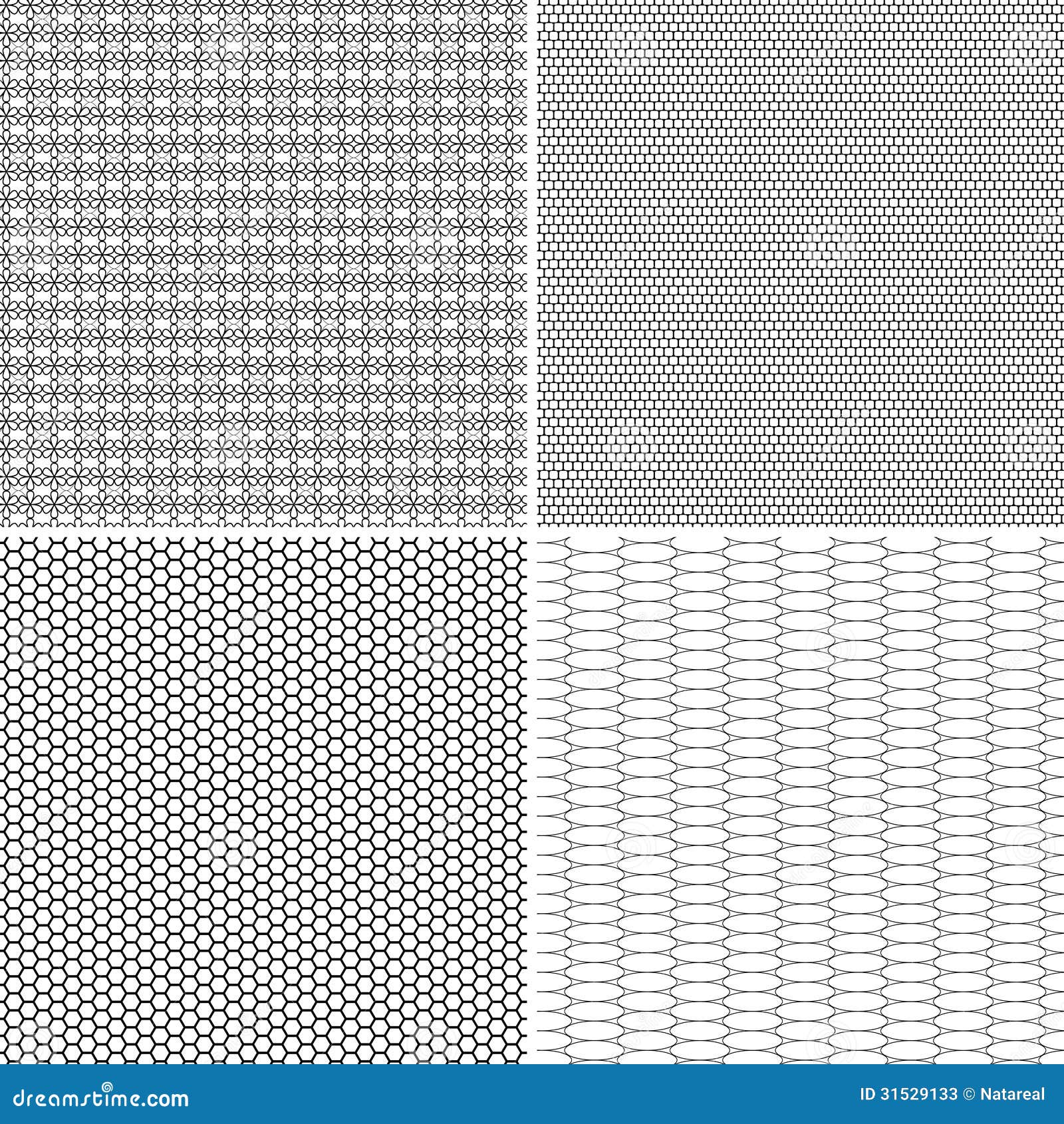 Four Seamless Pattern stock vector. Illustration of herb - 31529133