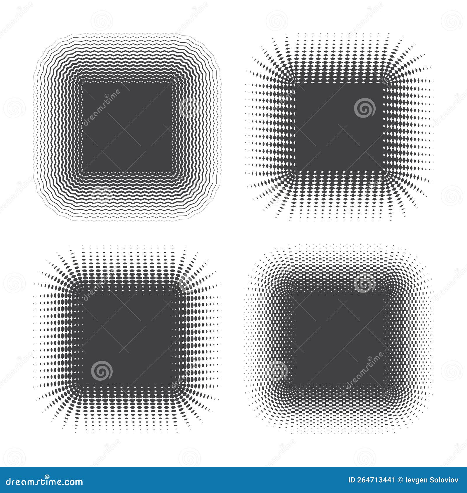 Four Seamless Square Halftones Stock Vector - Illustration of ...