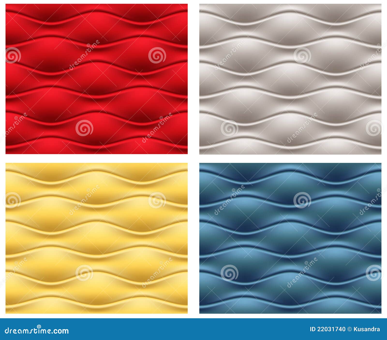 Four Seamless Wavy Patterns Stock Vector - Illustration of repeat ...