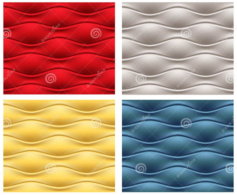 Four Seamless Wavy Patterns Stock Vector - Illustration of repeat ...