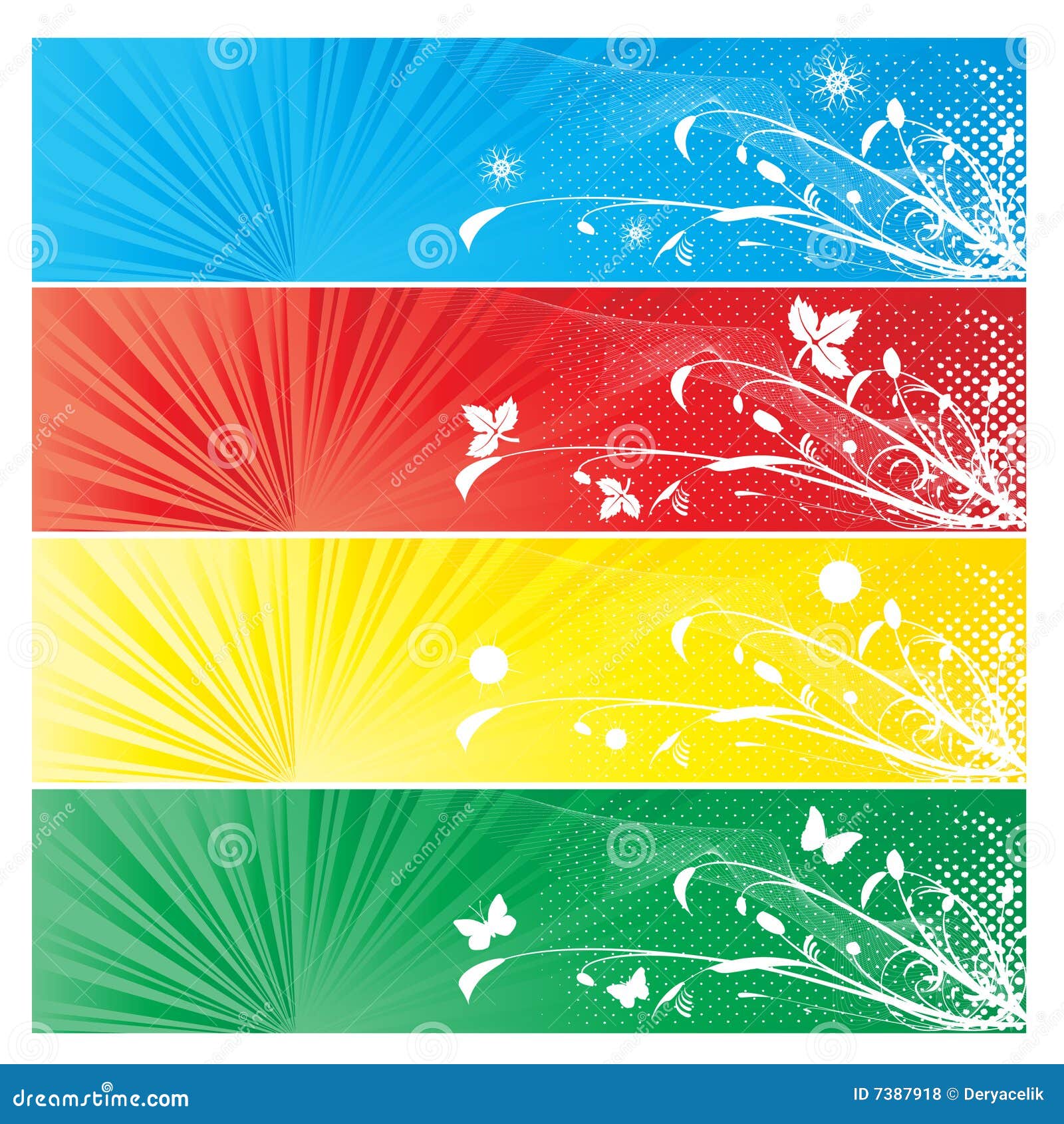 Four Season Banner Background Stock Vector - Illustration of branch ...