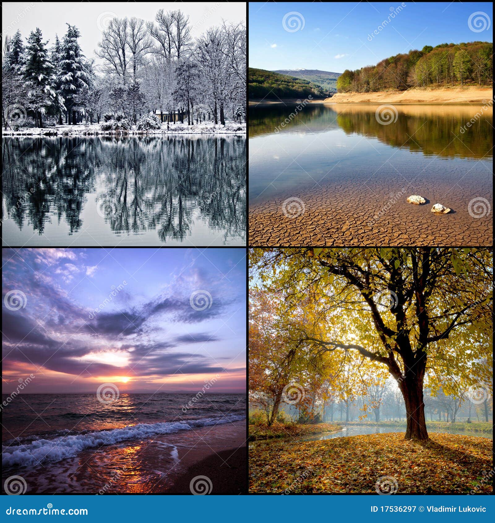 Four Seasons Collage Royalty Free Stock Photography - Image: 17536297