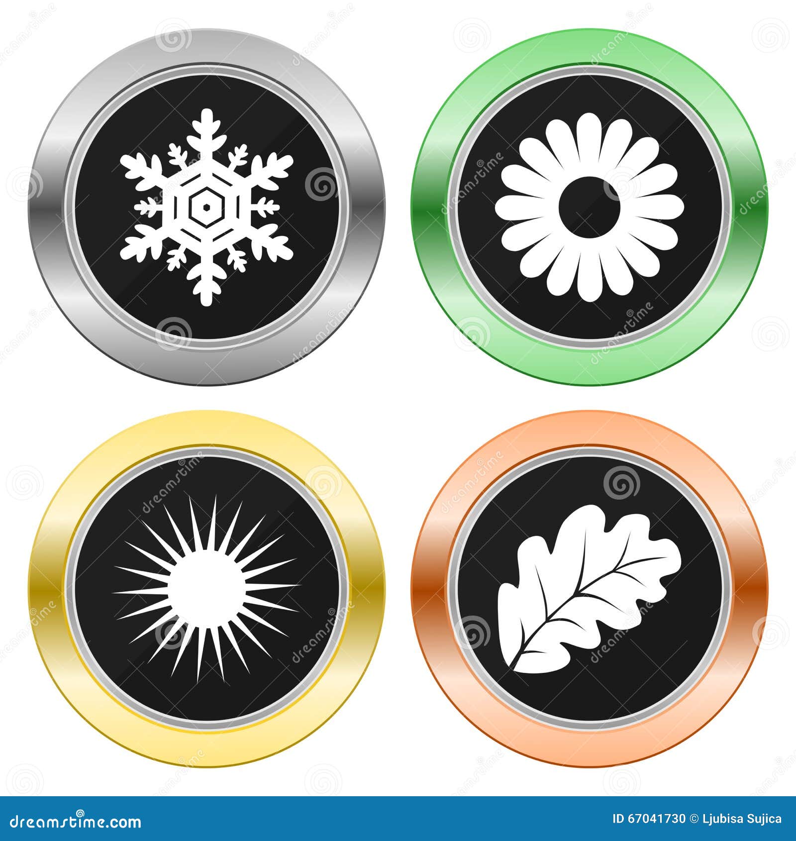 Four Seasons Color Circle stock illustration. Illustration of abstract ...