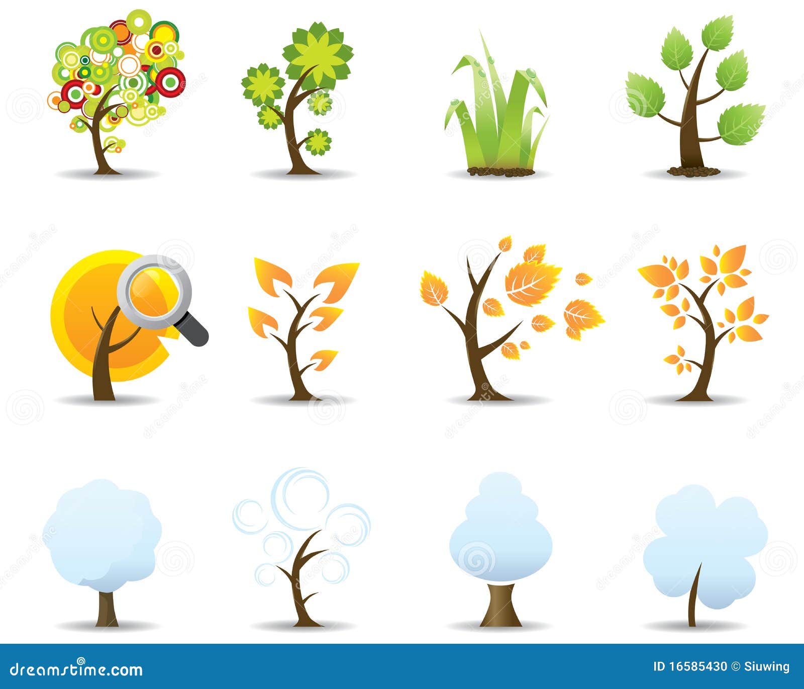 Four Seasons Tree Icons Set Stock Vector - Illustration of greenhouse ... Four Seasons Tree Icons Set Stock Vector - Illustration of greenhouse ...