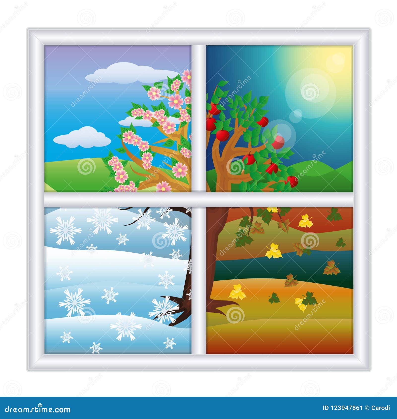 Four Window Open With Colored Venetian Shutters, Closeup Front V Stock ...